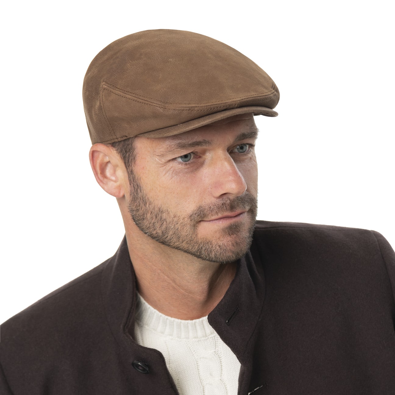 Kent Calf Leather Flat Cap by Stetson - 159,00