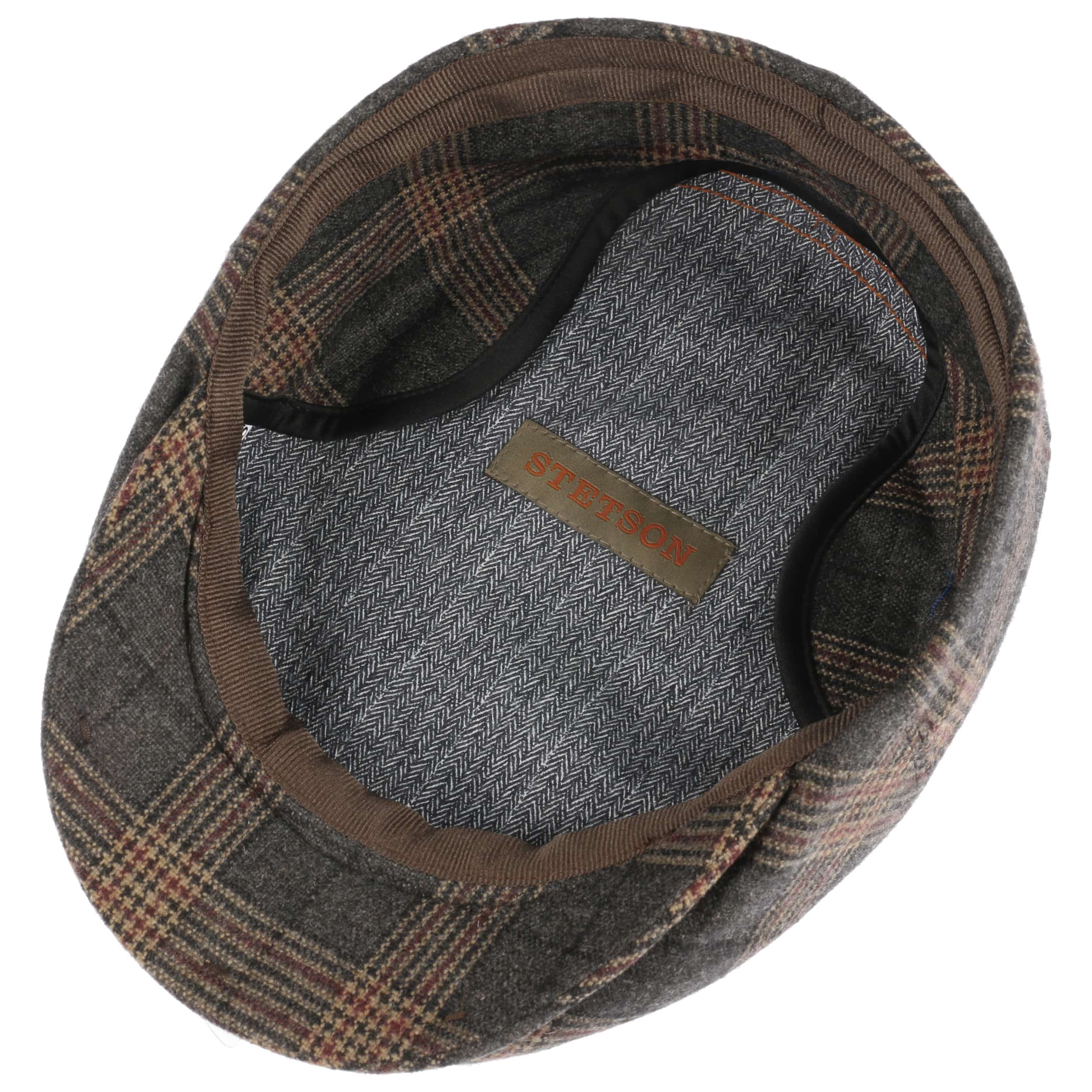 Kent Check Flat Cap with Ear Flaps by Stetson - 69,00