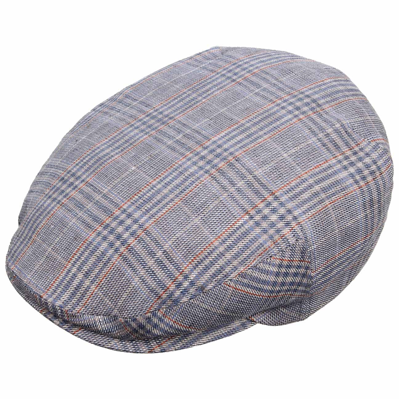 Kent Linen Checks Flat Cap by Stetson - 59,00