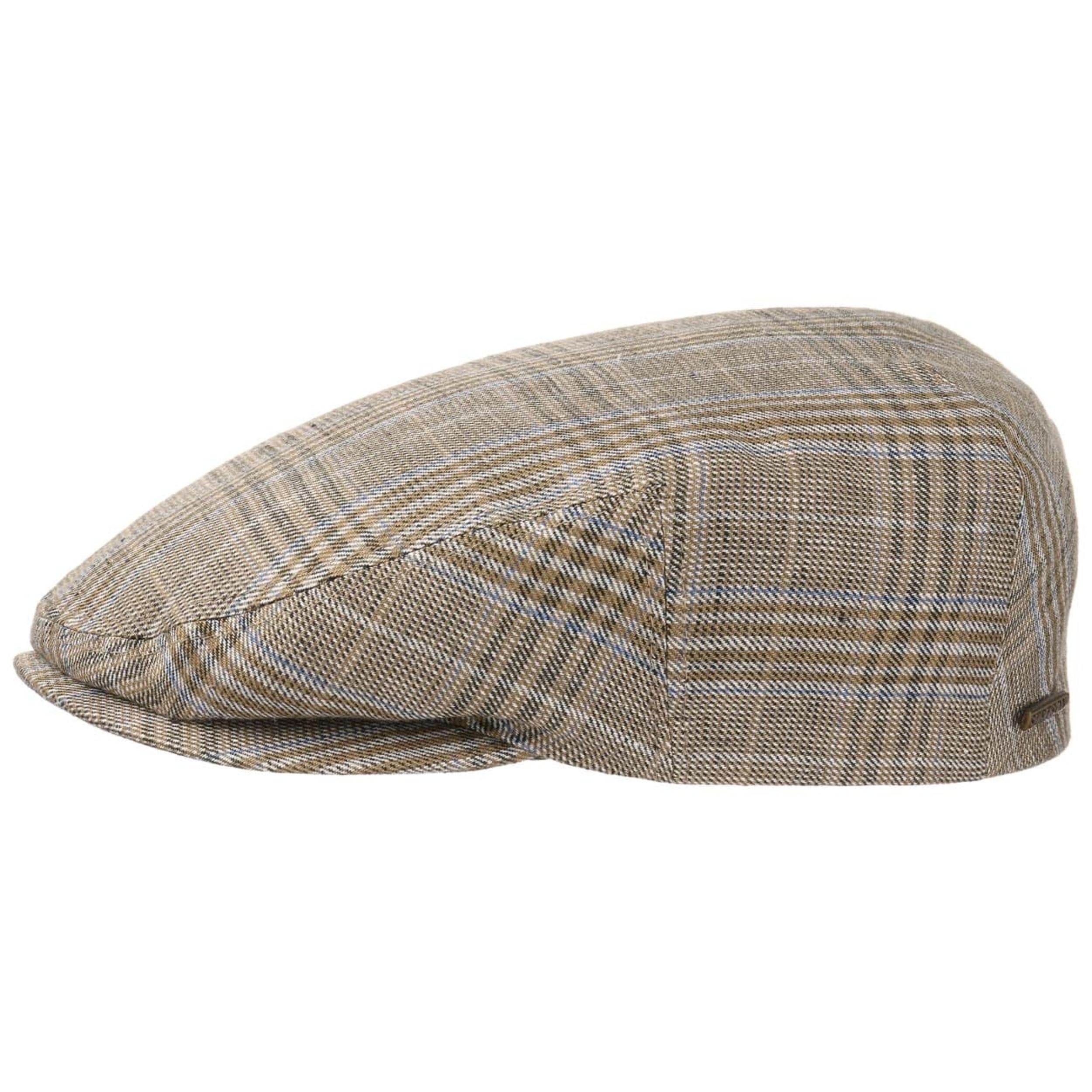 Kent Linen Checks Flat Cap by Stetson - 59,00