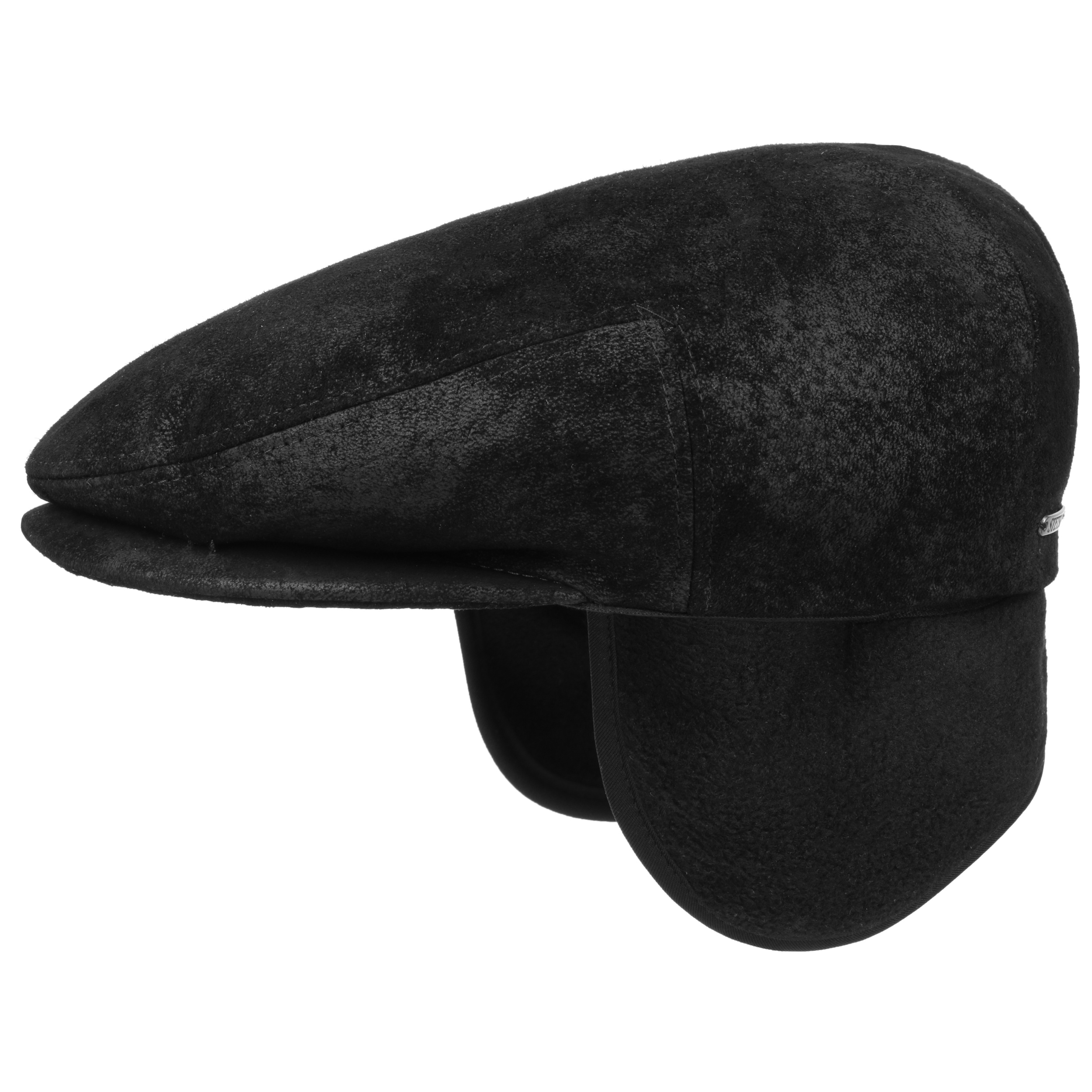 Kent Pigskin Flat Cap with Ear Flaps by Stetson - 139,00