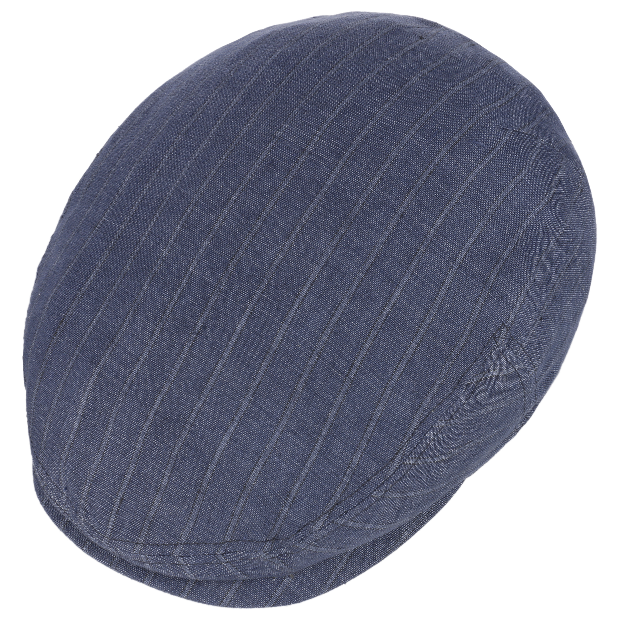 Kent Striped Linen Flat Cap by Stetson - 89,00