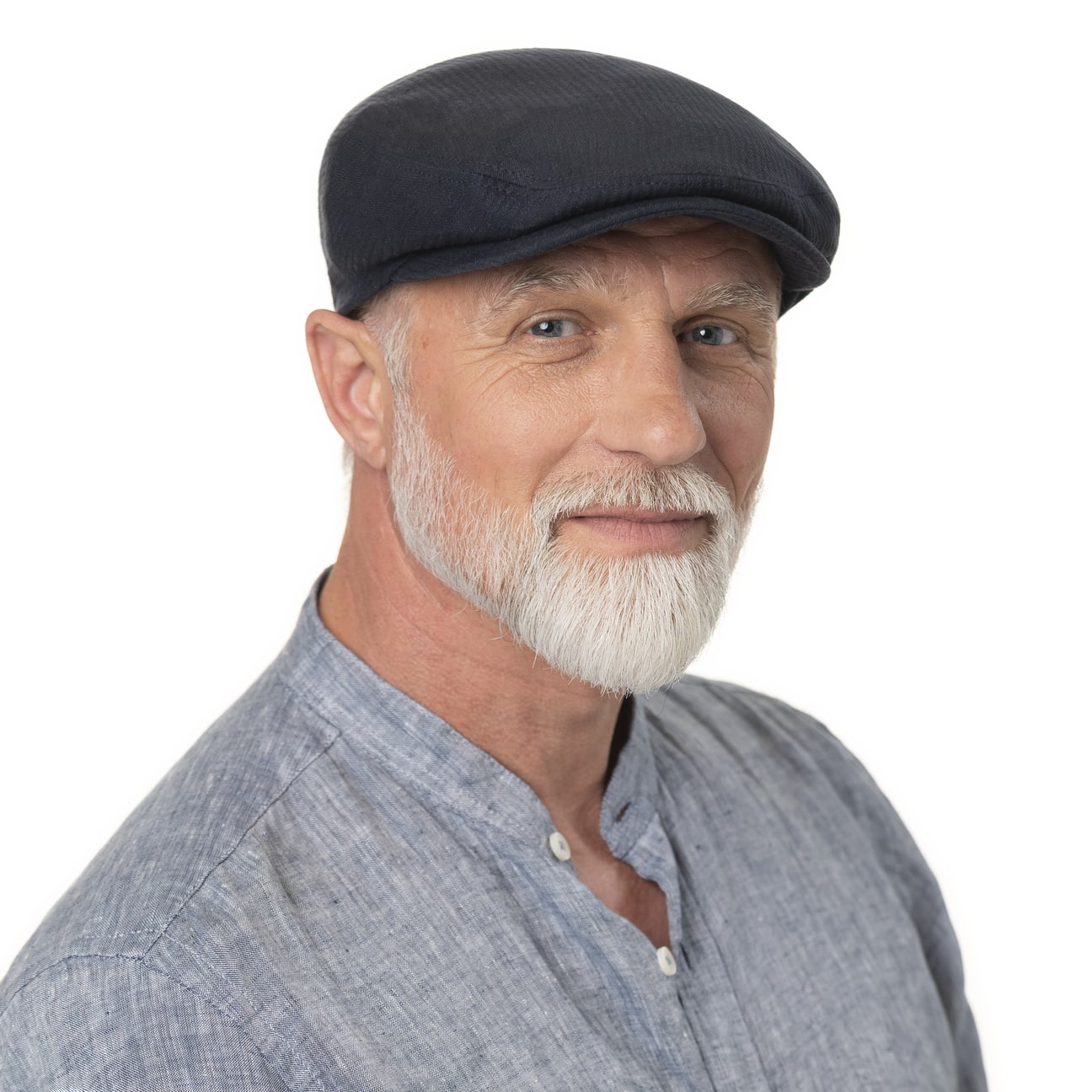 Kent Structure Linen Flat Cap by Stetson - 99,00