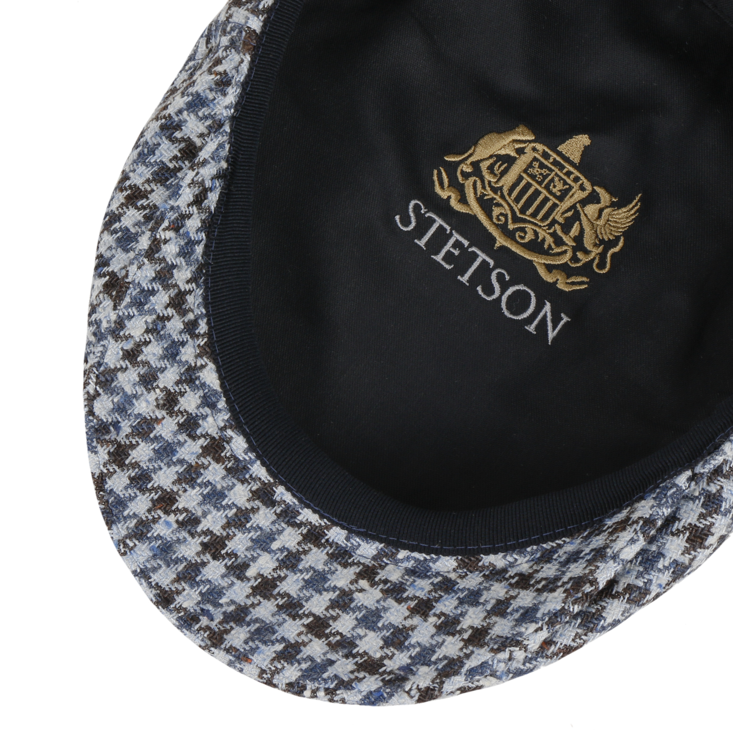 Kent Tricolour Houndstooth Flat Cap by Stetson --> Shop Hats, Beanies ...