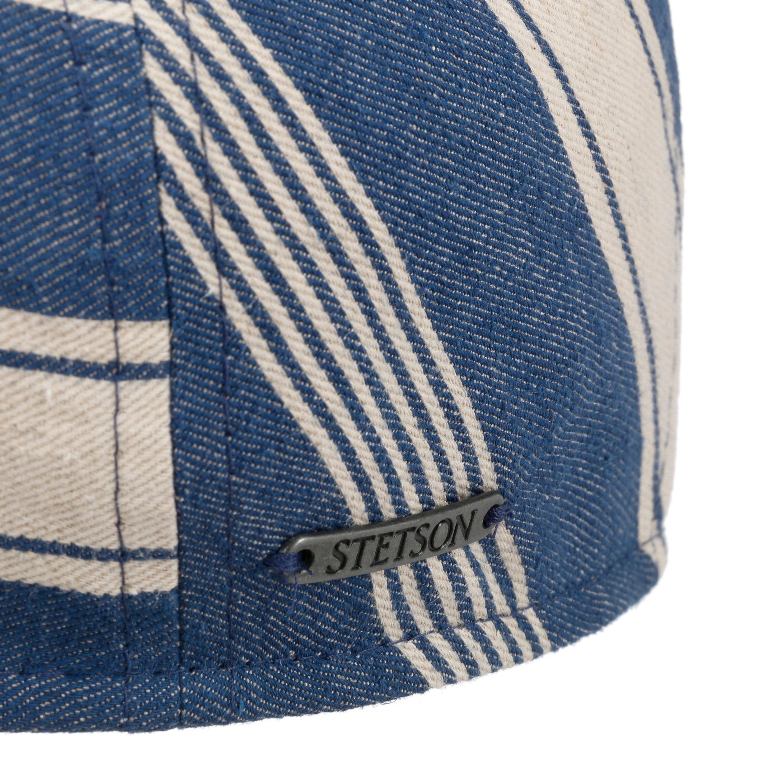 Kent Twotone Stripes Flat Cap by Stetson - 64,95