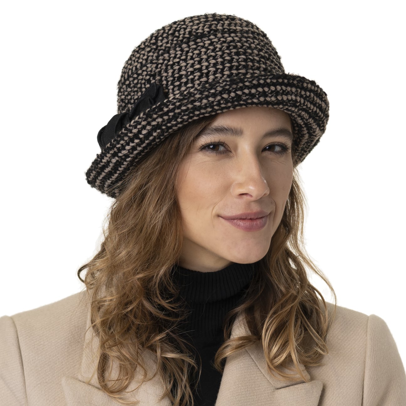 Knitted Look Cloth Hat by bedacht - 76,95