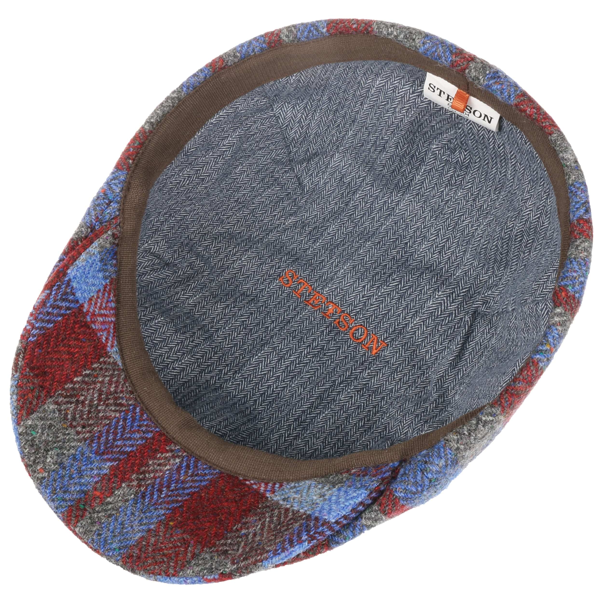 Lambswool Patchwork Flat Cap by Stetson - 79,00