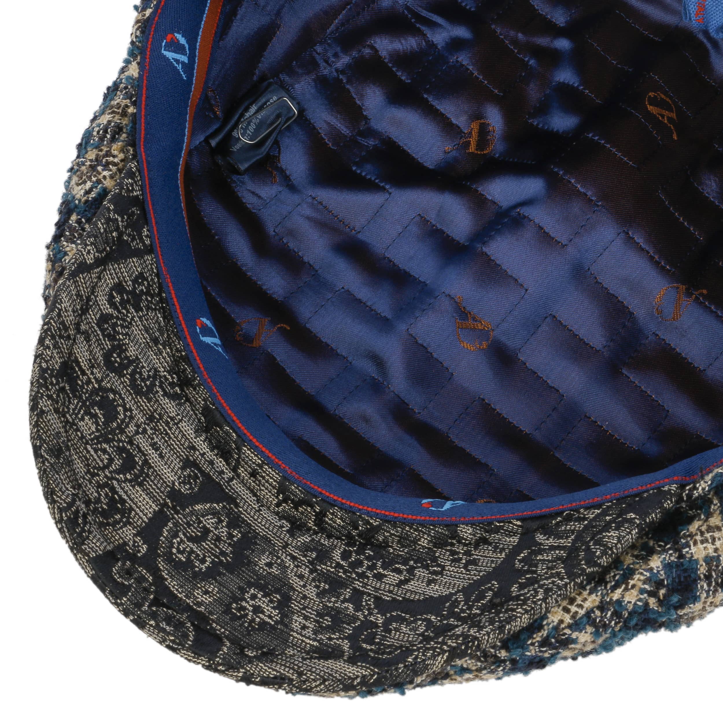 Landio Bouclé Check Flat Cap by Alfonso D’Este - 86,95