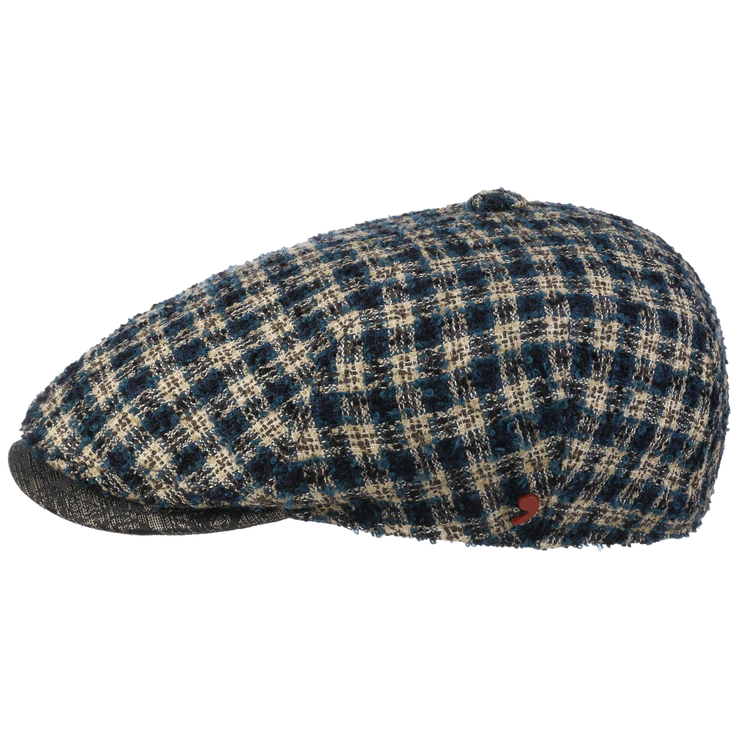 Landio Bouclé Check Flat Cap by Alfonso D’Este --> Shop Hats, Beanies ...
