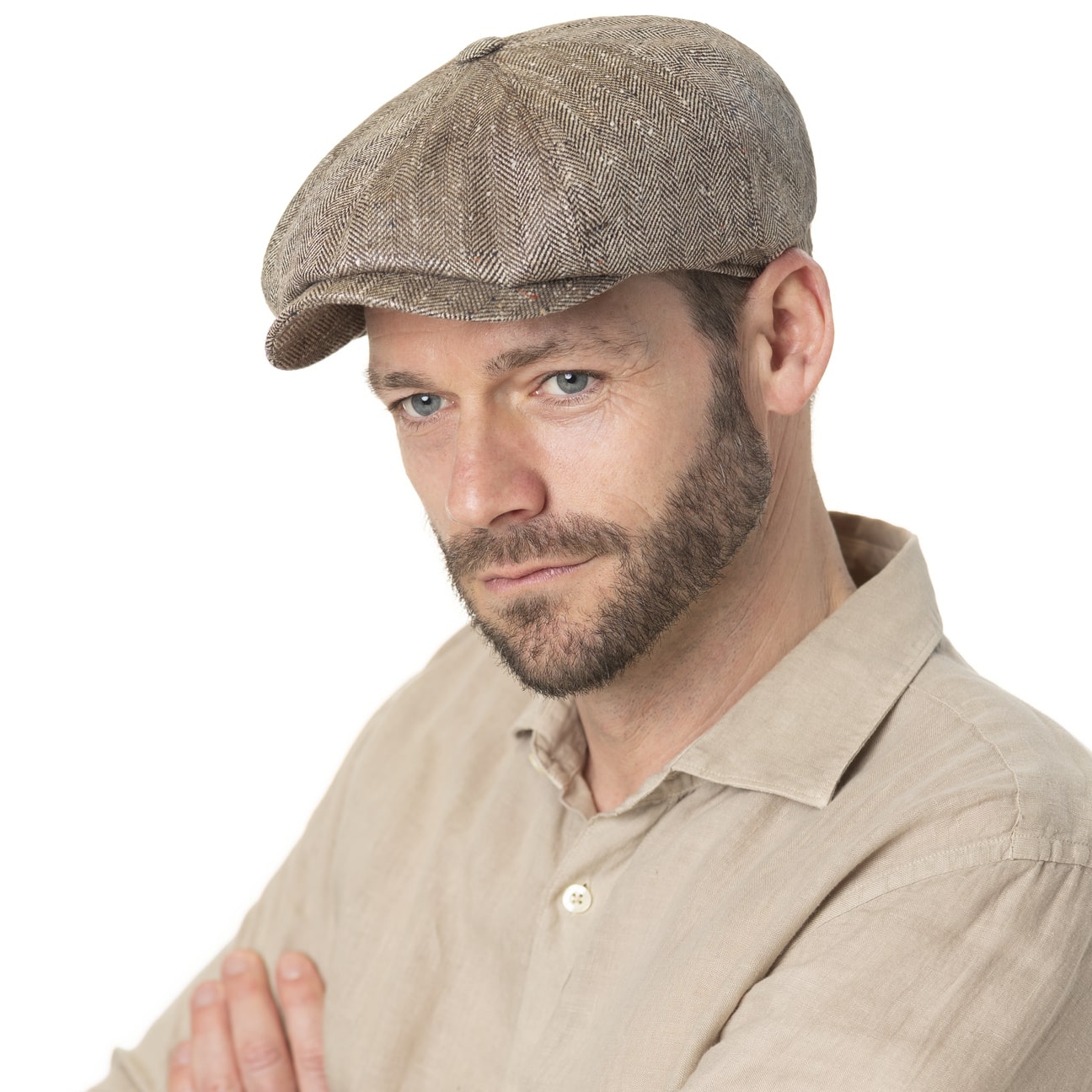 Lanfield Herringbone Flat Cap by Stetson - 179,00