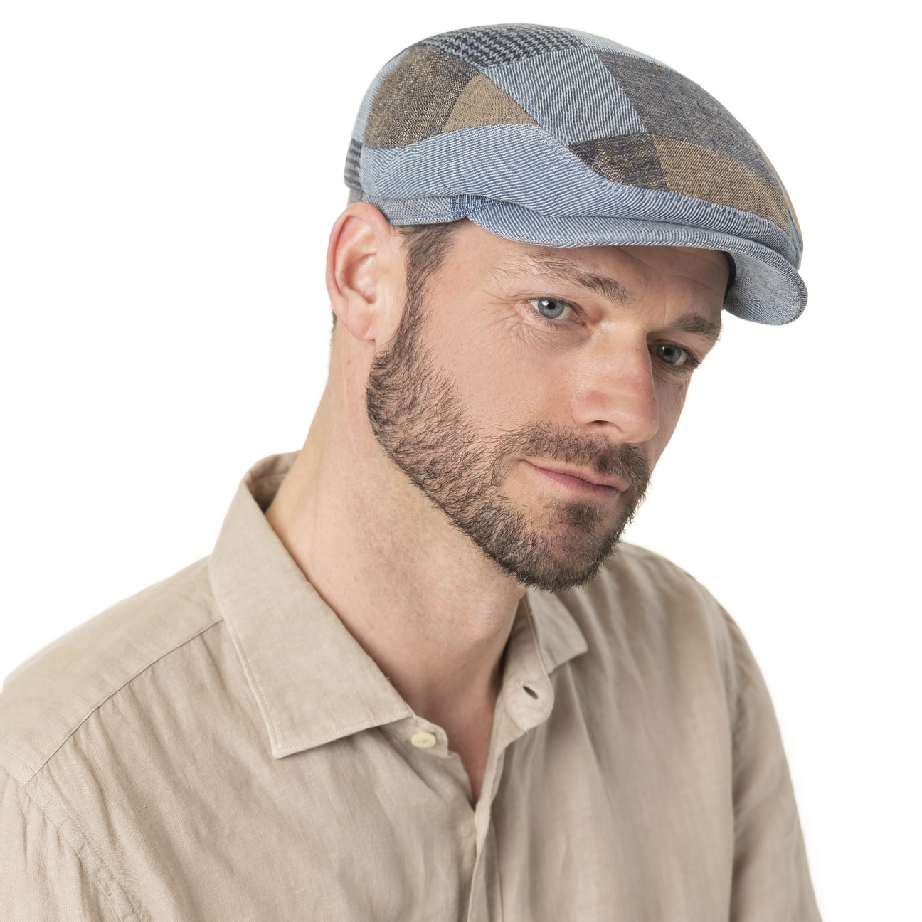 Laughlin Driver Patchwork Flat Cap by Stetson - 89,00
