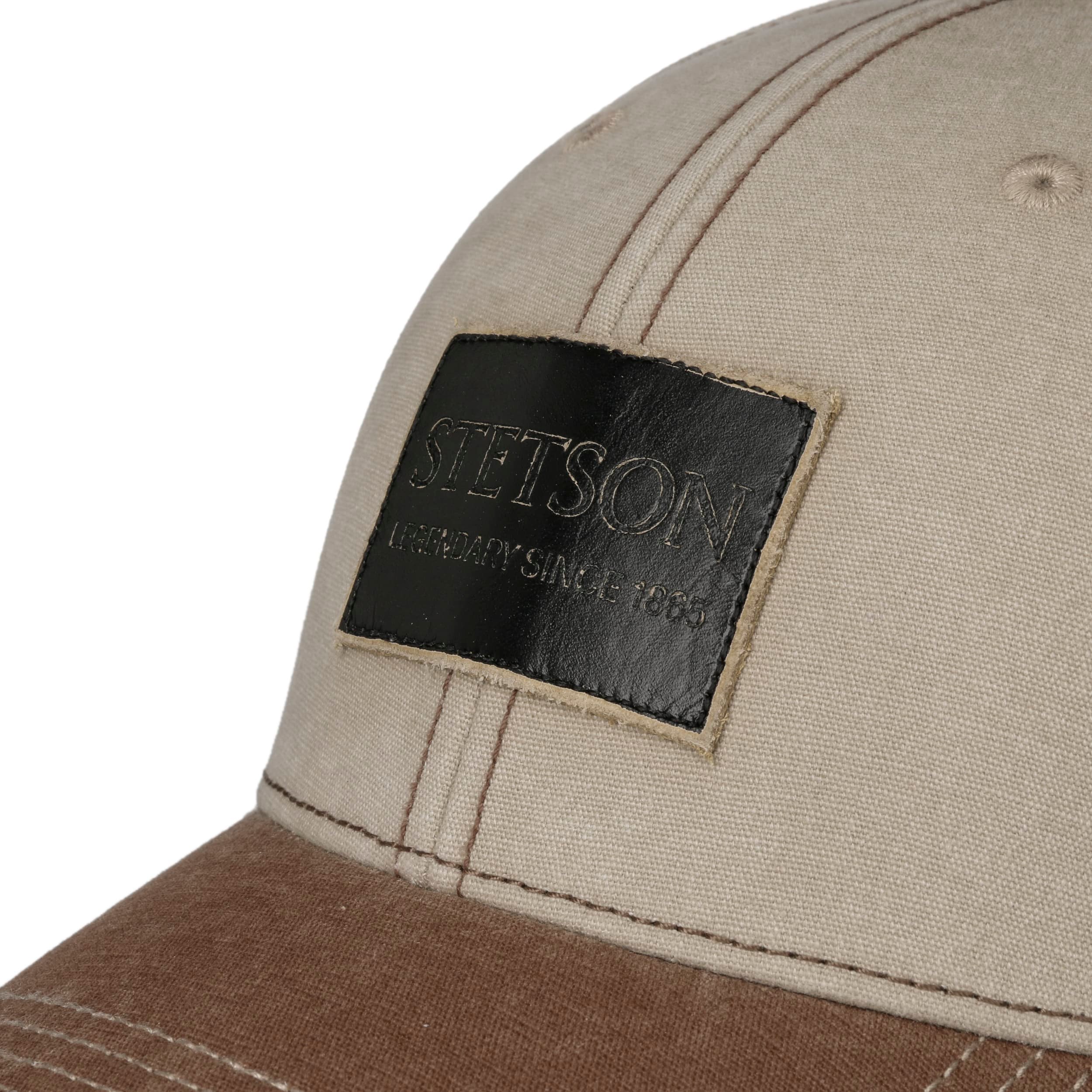 Leather Patch Distressed Peak Cap by Stetson - 41,95
