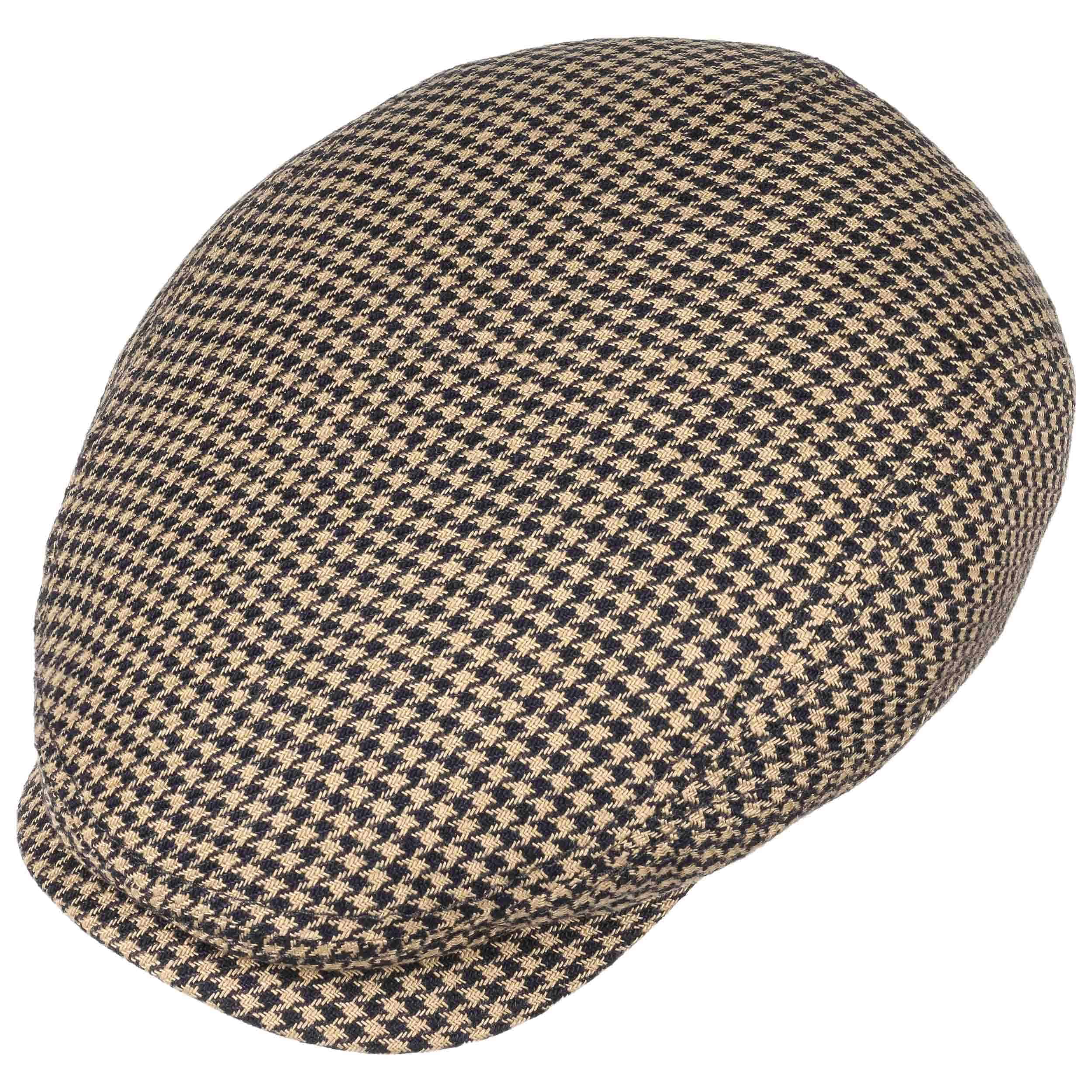Linen Houndstooth Flat Cap by Stetson - 79,00