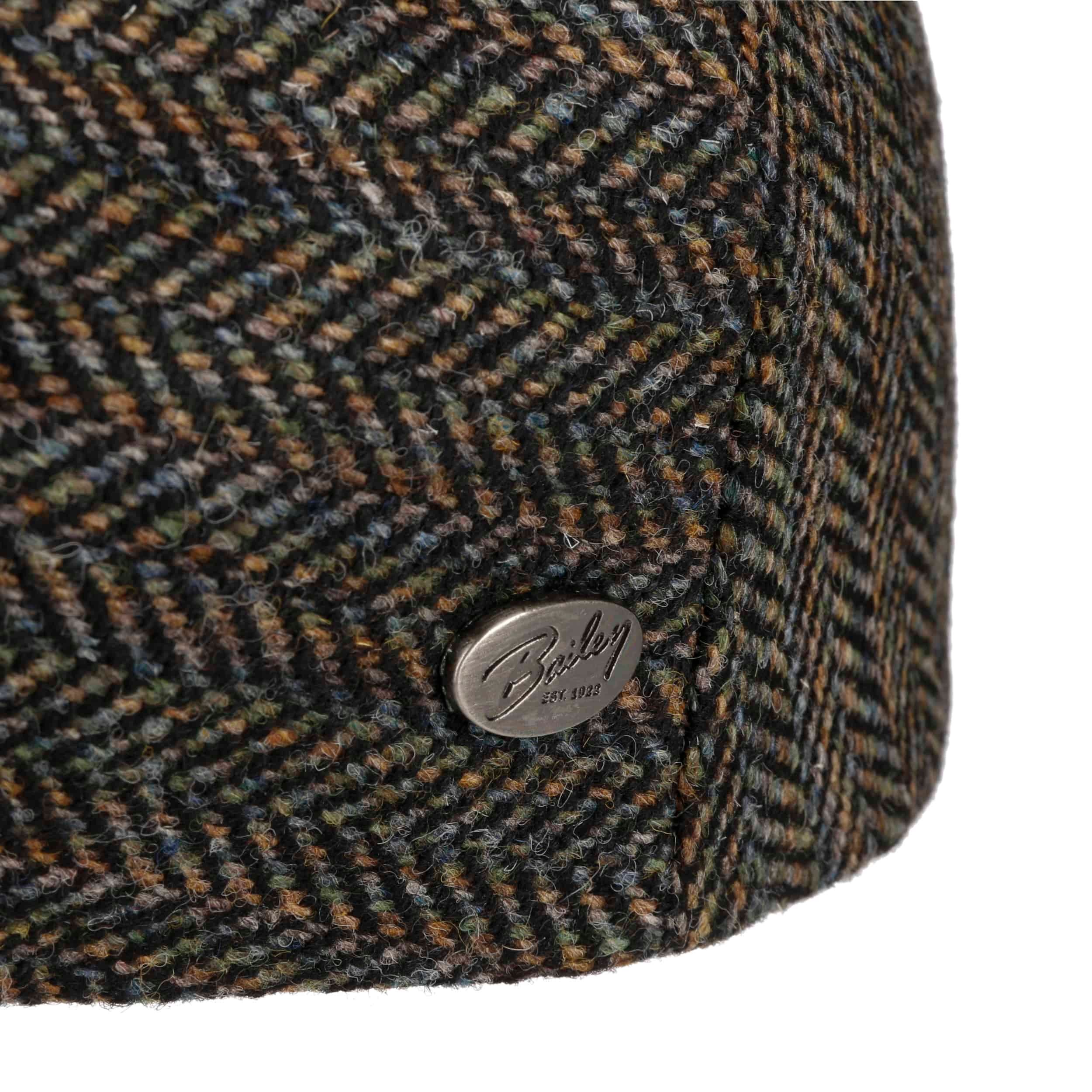 Lord Herringbone Stripe Flat Cap by Bailey 1922 - 65,95