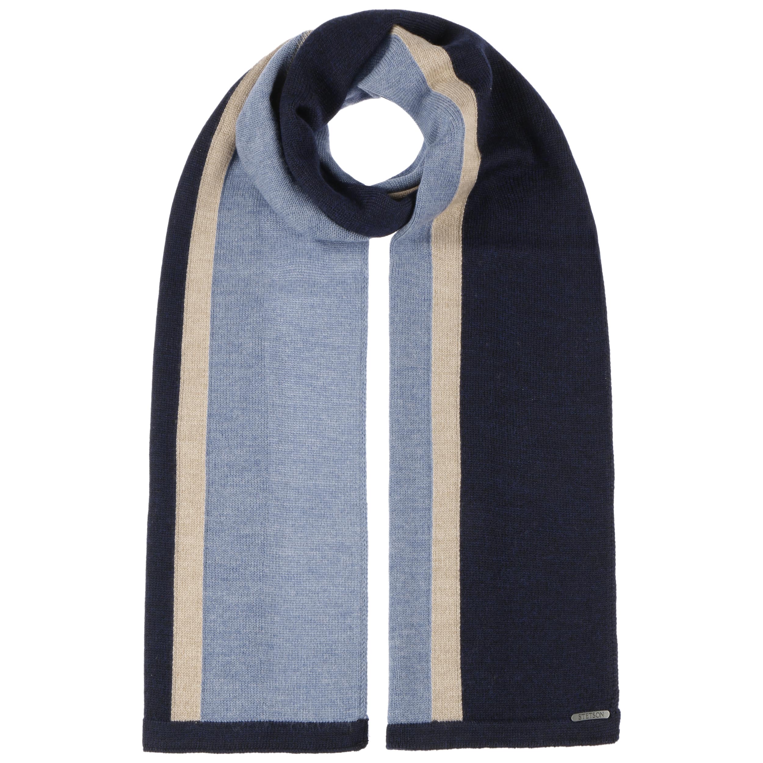 Merino Stripes Wool Scarf by Stetson - 139,00