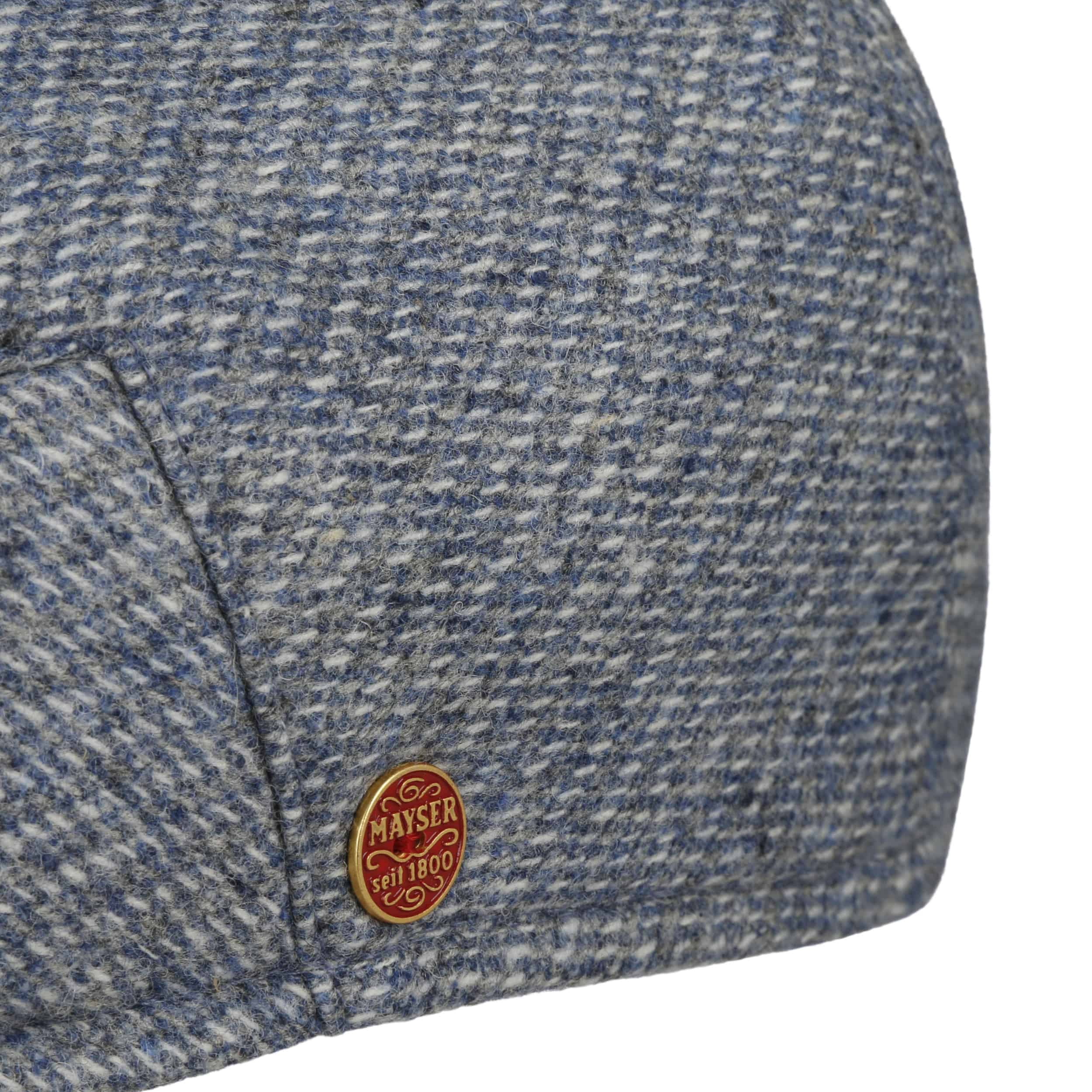 Merlino Check Flat Cap with Ear Flaps by Mayser --> Shop Hats, Beanies ...