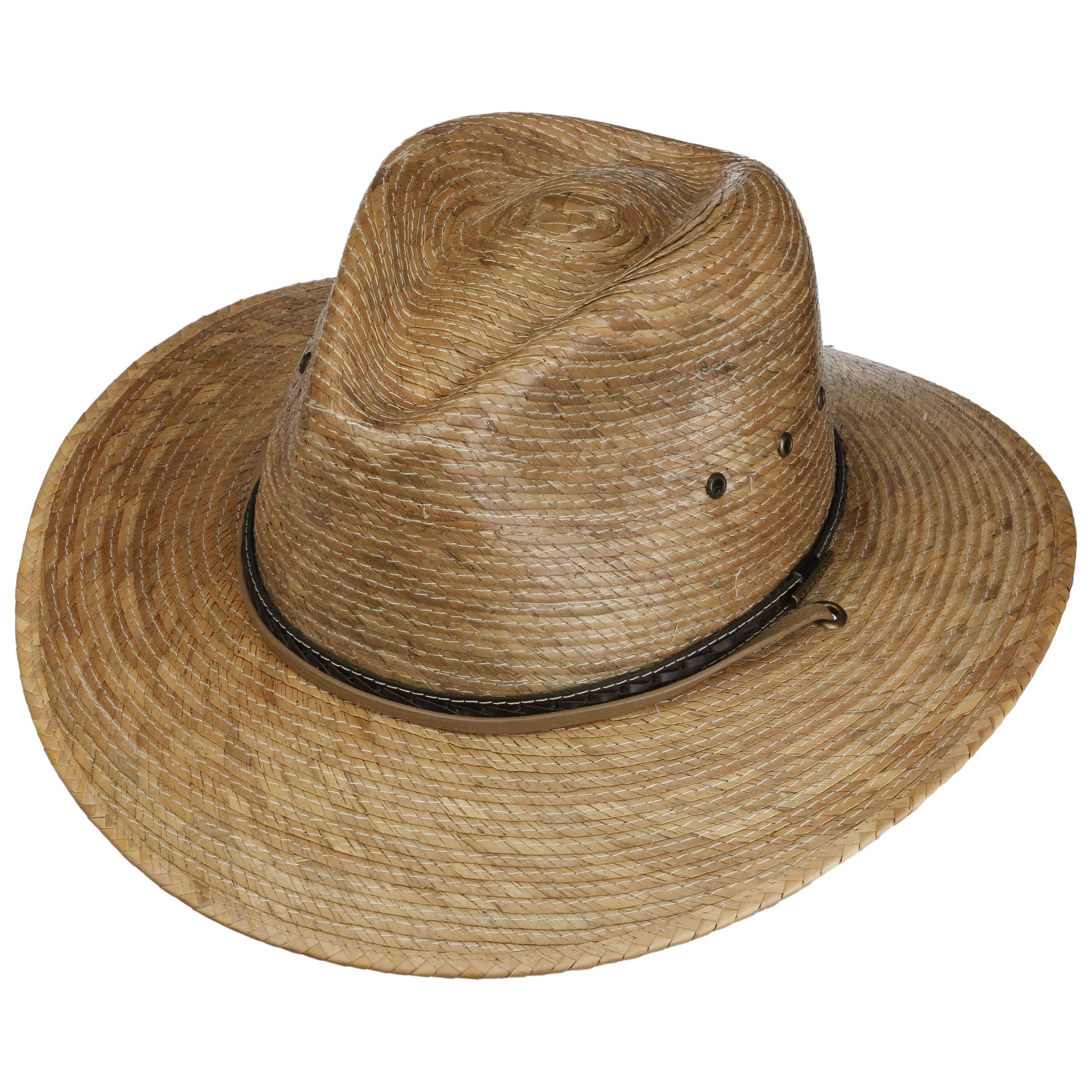 Mexican Palm Straw Hat with Chin Strap by Stetson - 99,00