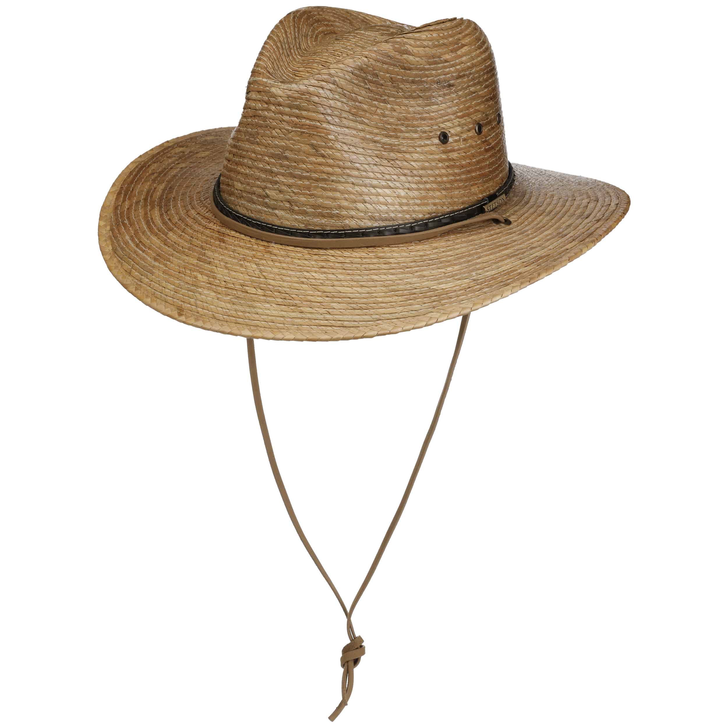 Mexican Palm Straw Hat with Chin Strap by Stetson - 99,00