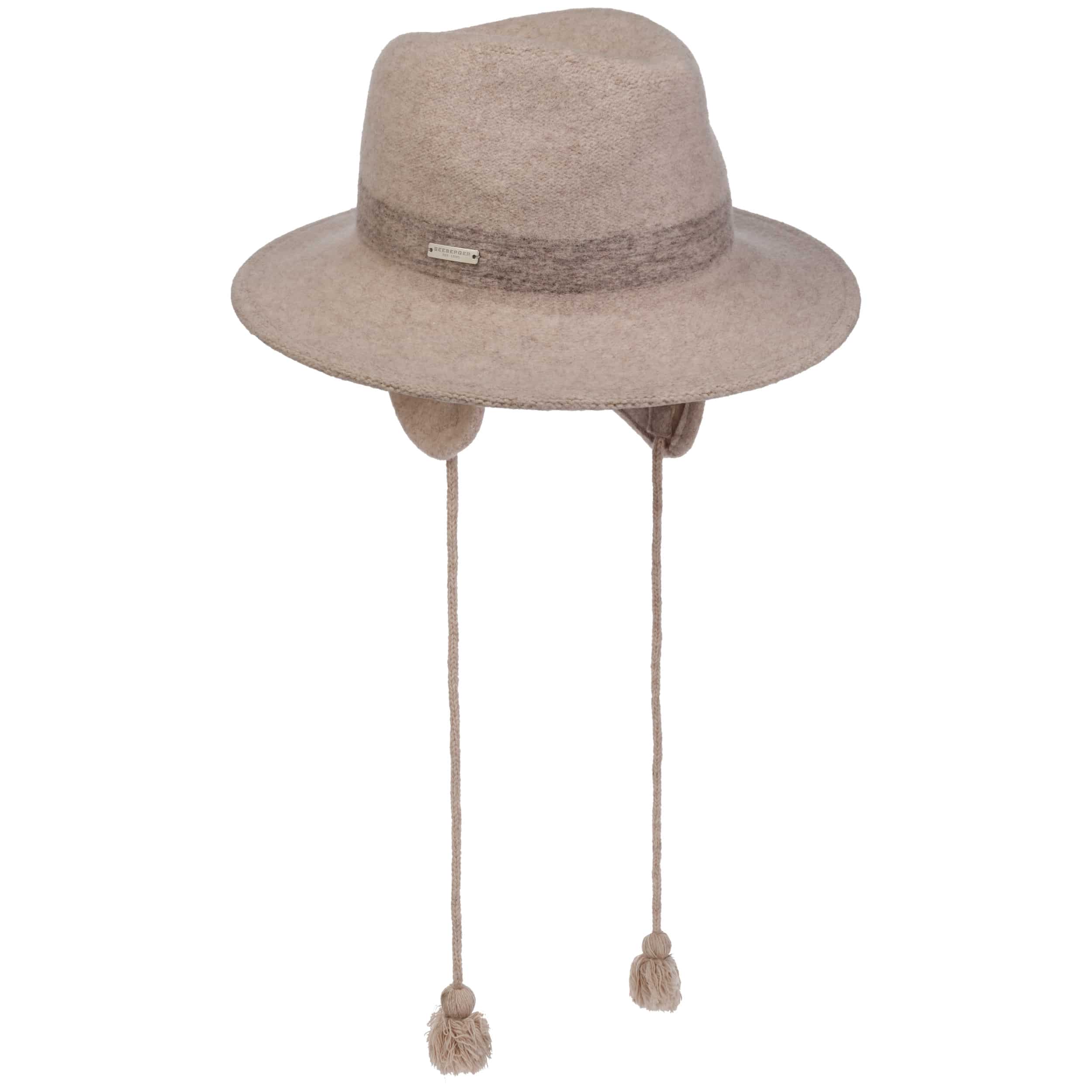 Milled Wool Fedora Hat with Ear Flaps by Seeberger --> Shop Hats ...
