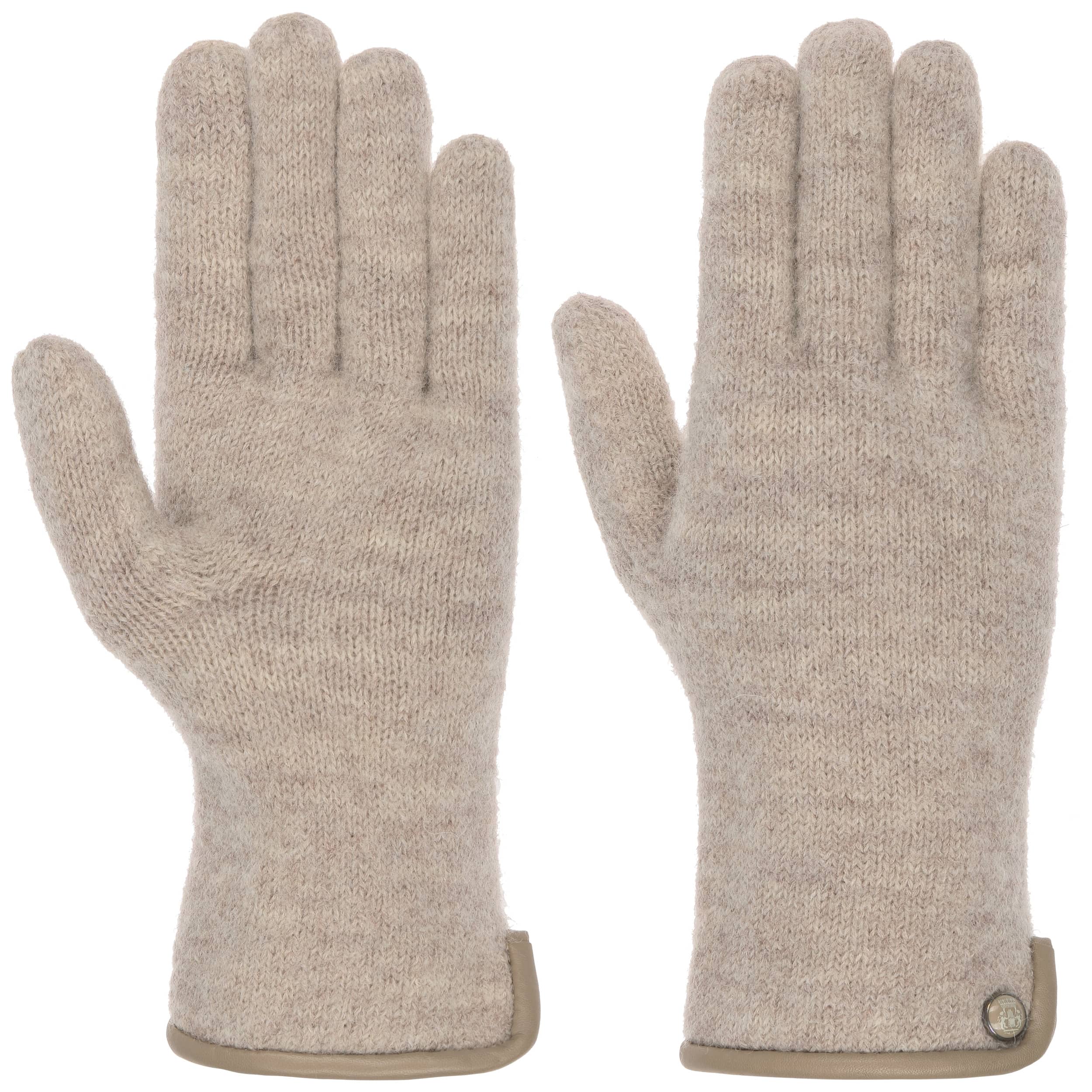 Milled Wool Gloves with Leather by Roeckl - 62,95