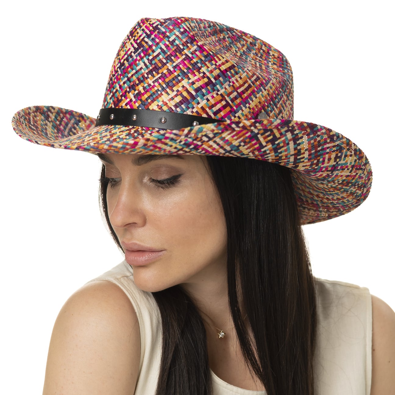 Multicolour Cattleman Panama Hat by Lierys --> Shop Hats, Beanies ...