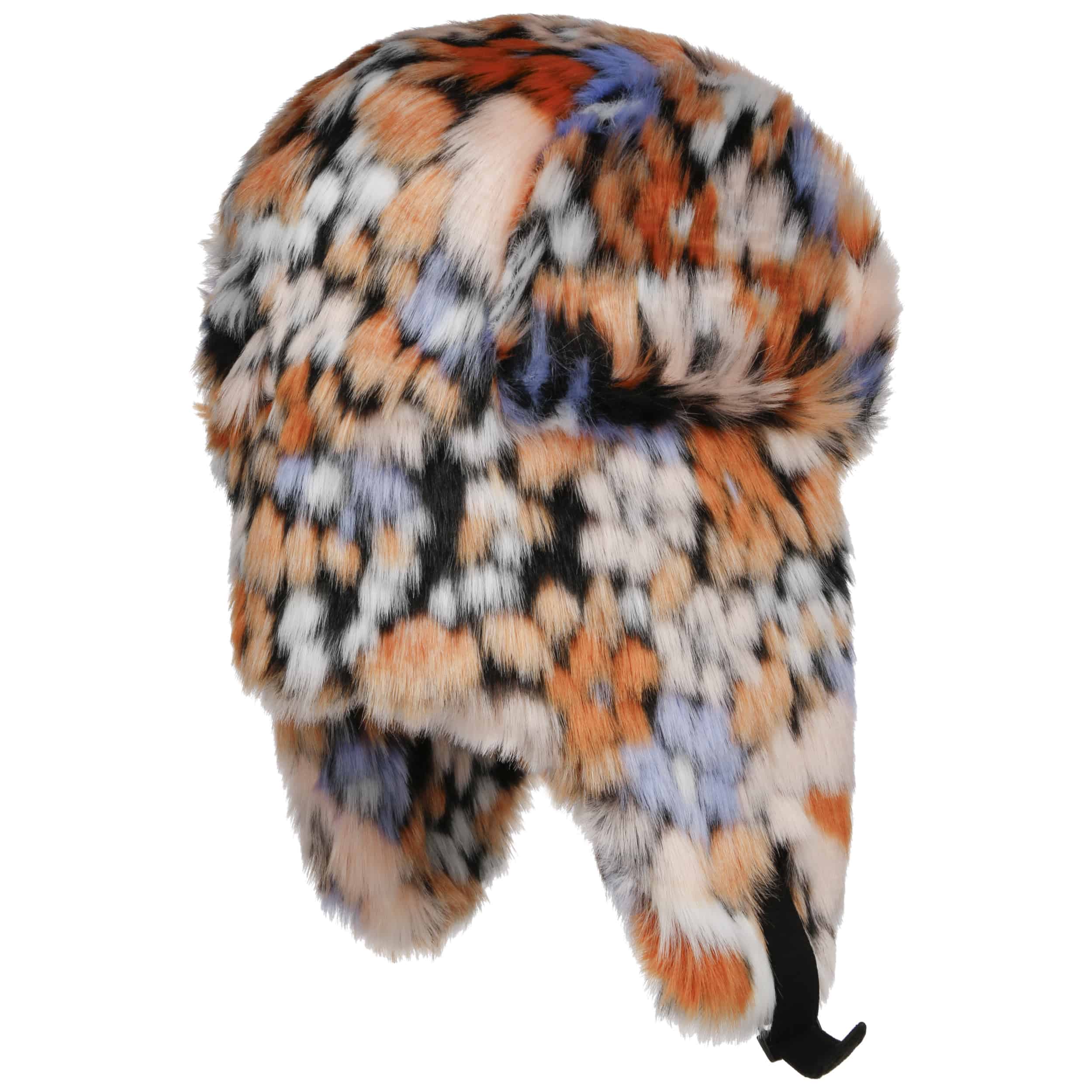 Multicolour Faux Fur Aviator Hat by Seeberger --> Shop Hats, Beanies ...