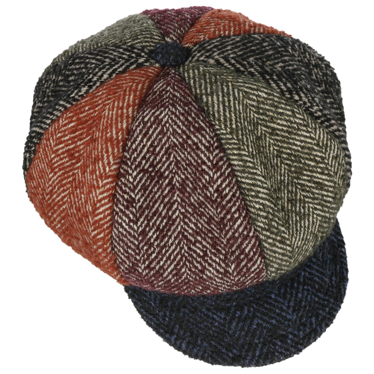 Multicolour Herringbone Newsboy Cap by Lierys - 53,95