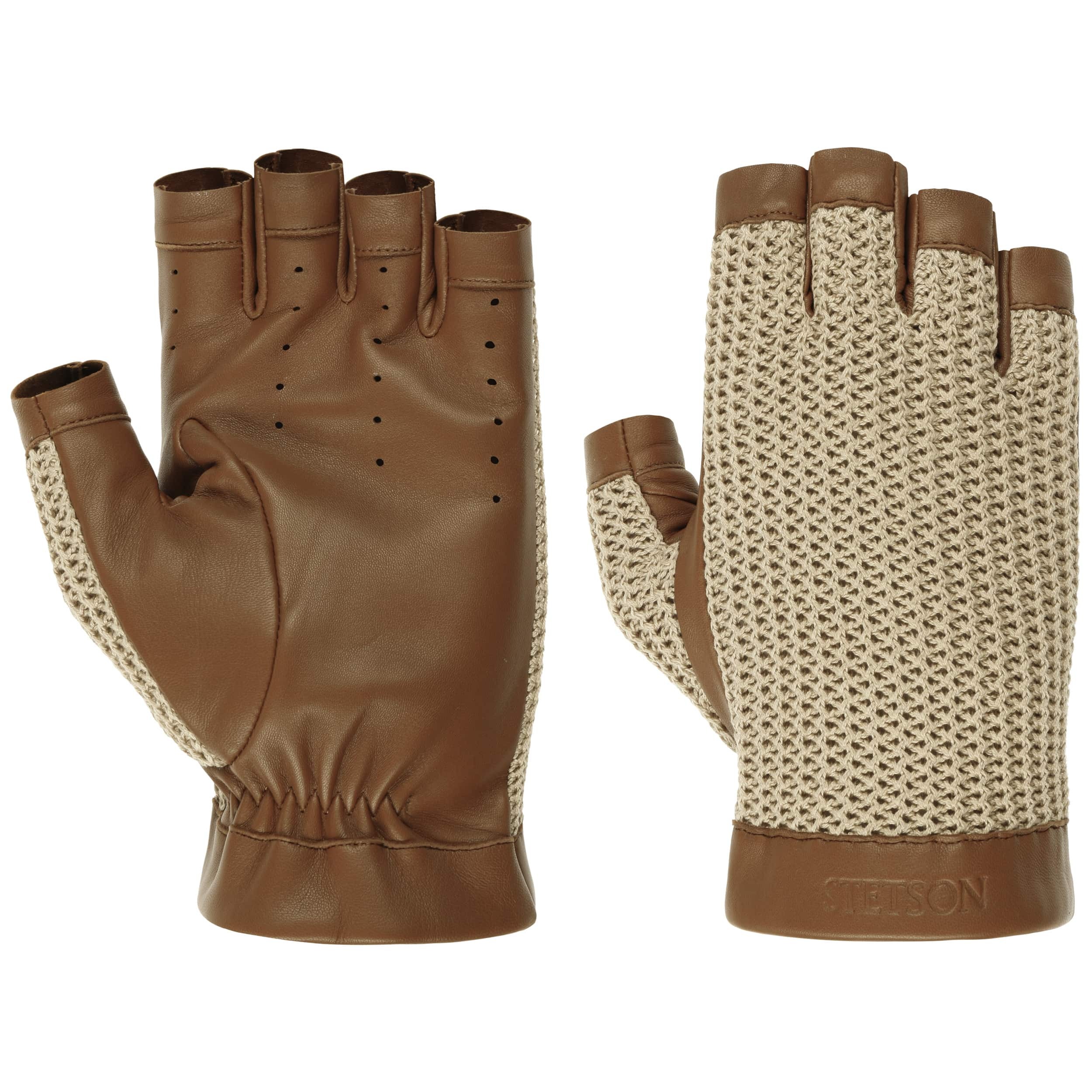 Nappa Leather & Knit Gloves by Stetson - 79,00