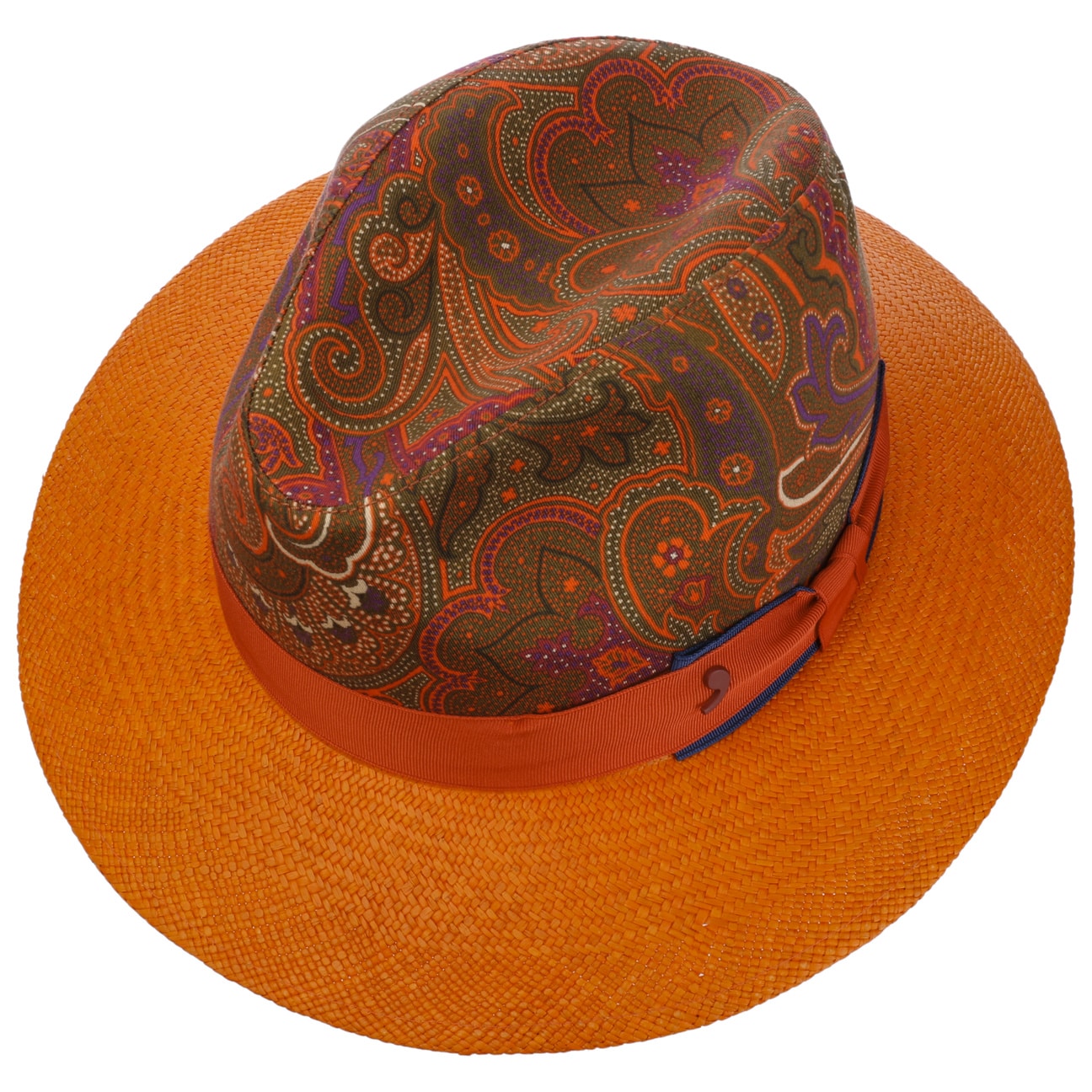 New Paisley Crown Panama Hat by Alfonso D’Este - 175,95