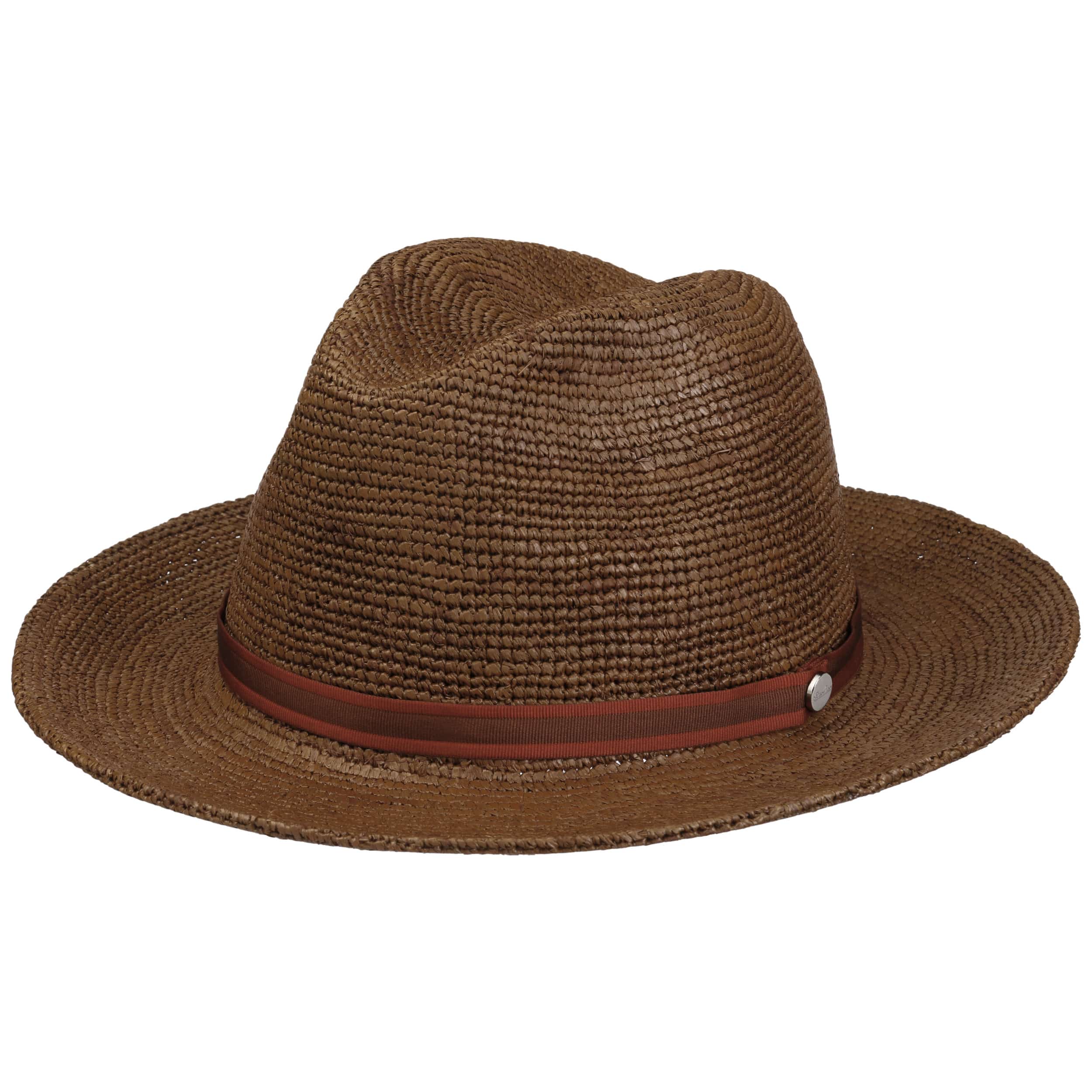 Packable Crochet Raffia Hat by Borsalino --> Shop Hats, Beanies & Caps online Hatshopping