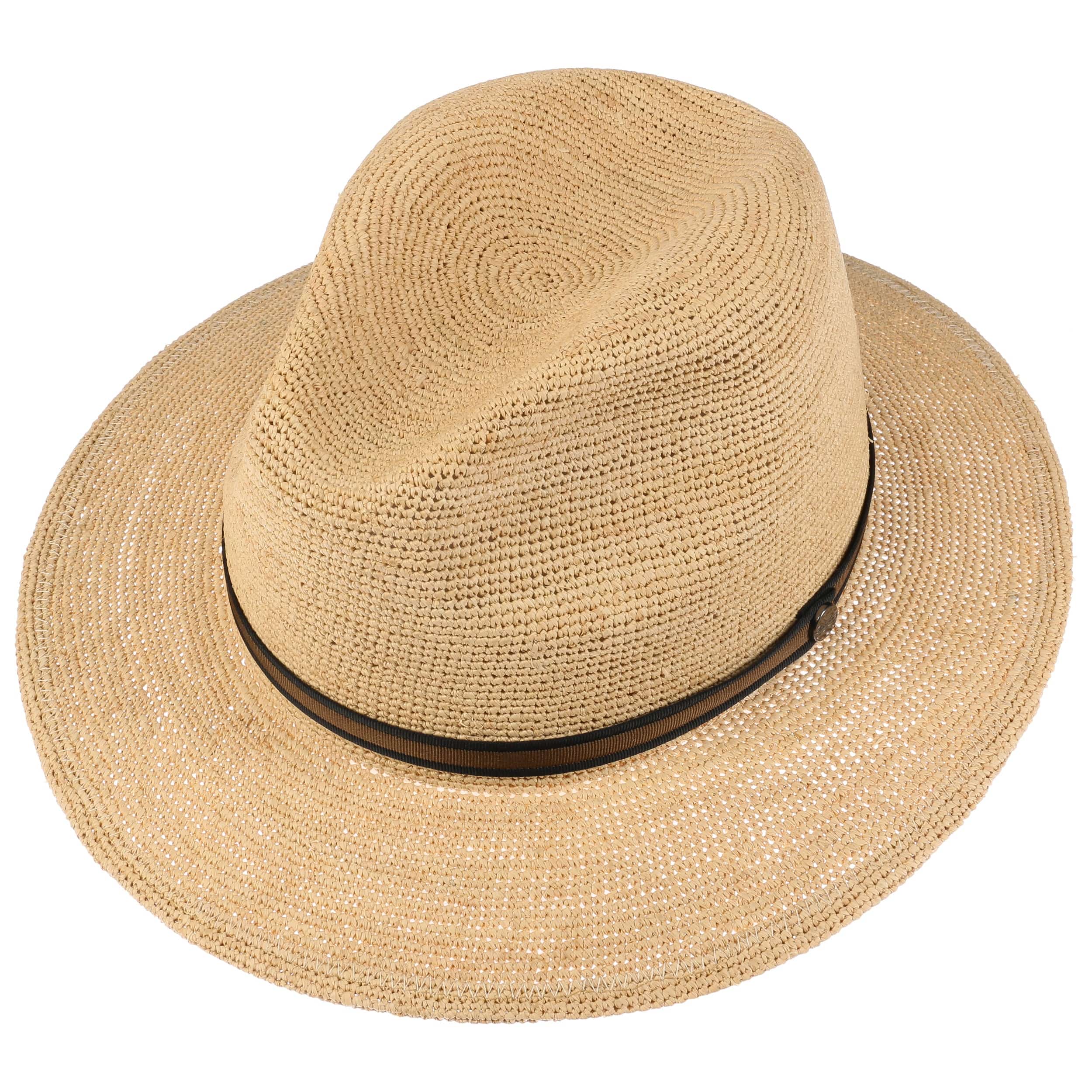 Packable Crochet Straw Hat by Borsalino - 286,95
