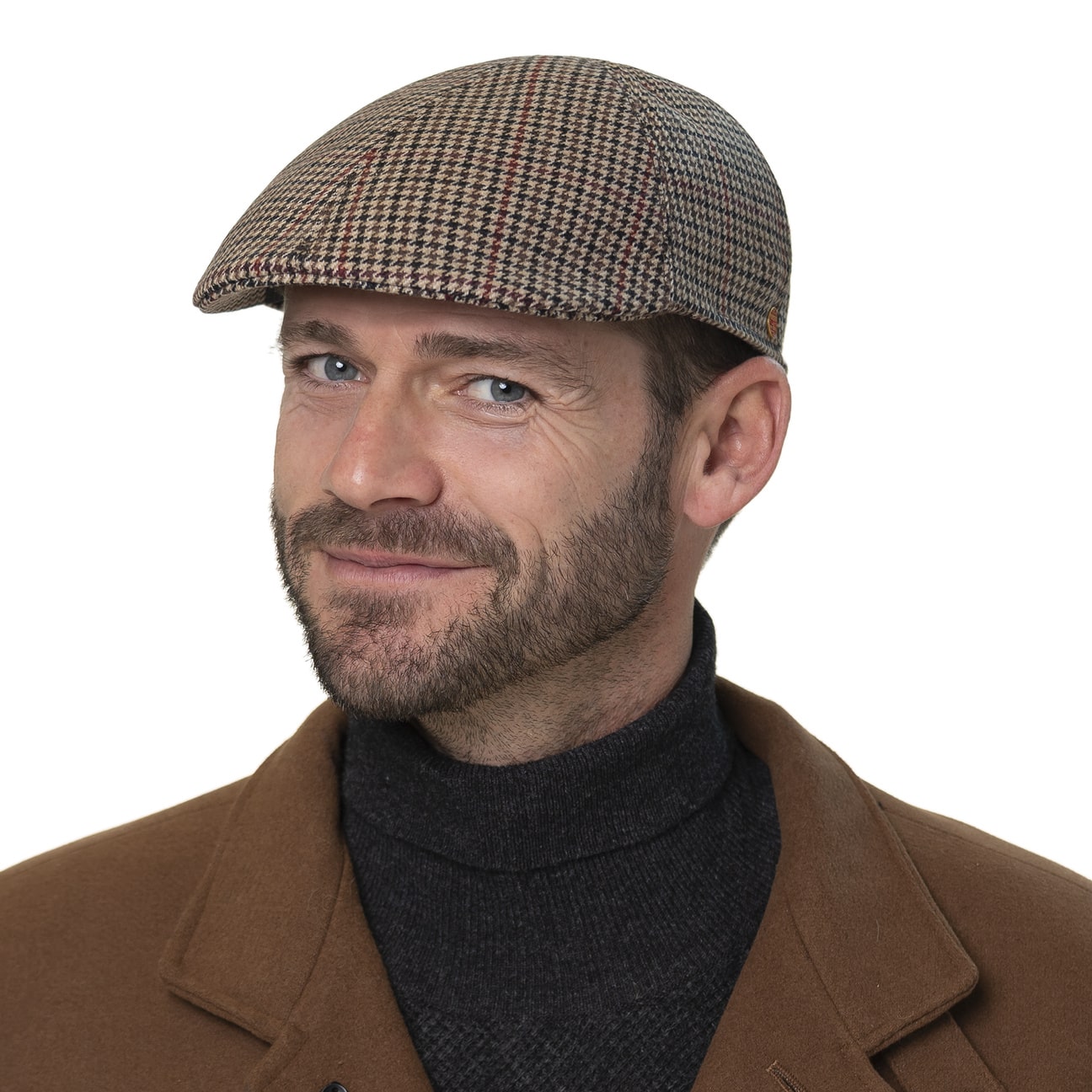 Paddy Casual Houndstooth Flat Cap by Mayser - 92,95