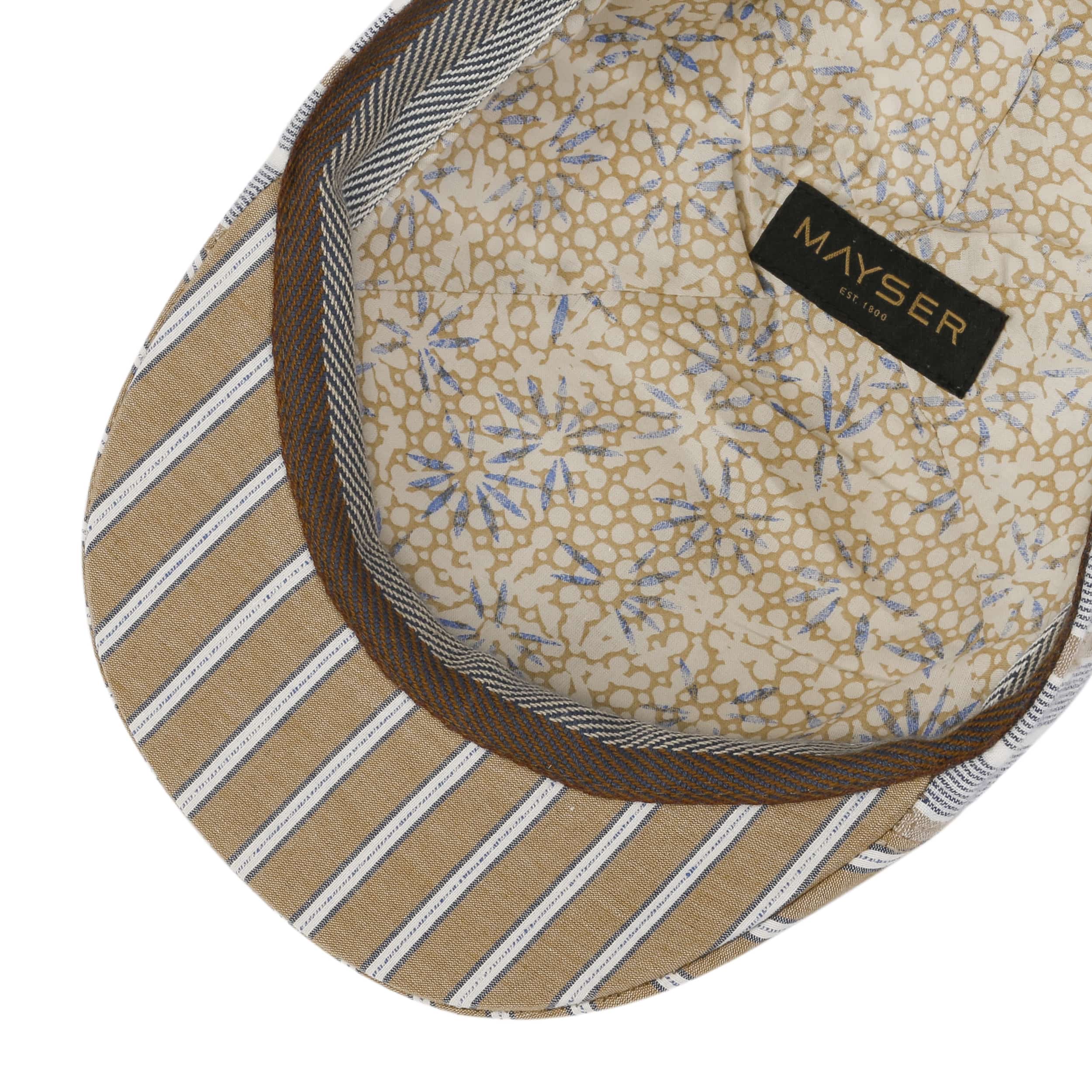 Paddy Two Stripes Cotton Flat Cap by Mayser --> Shop Hats, Beanies ...