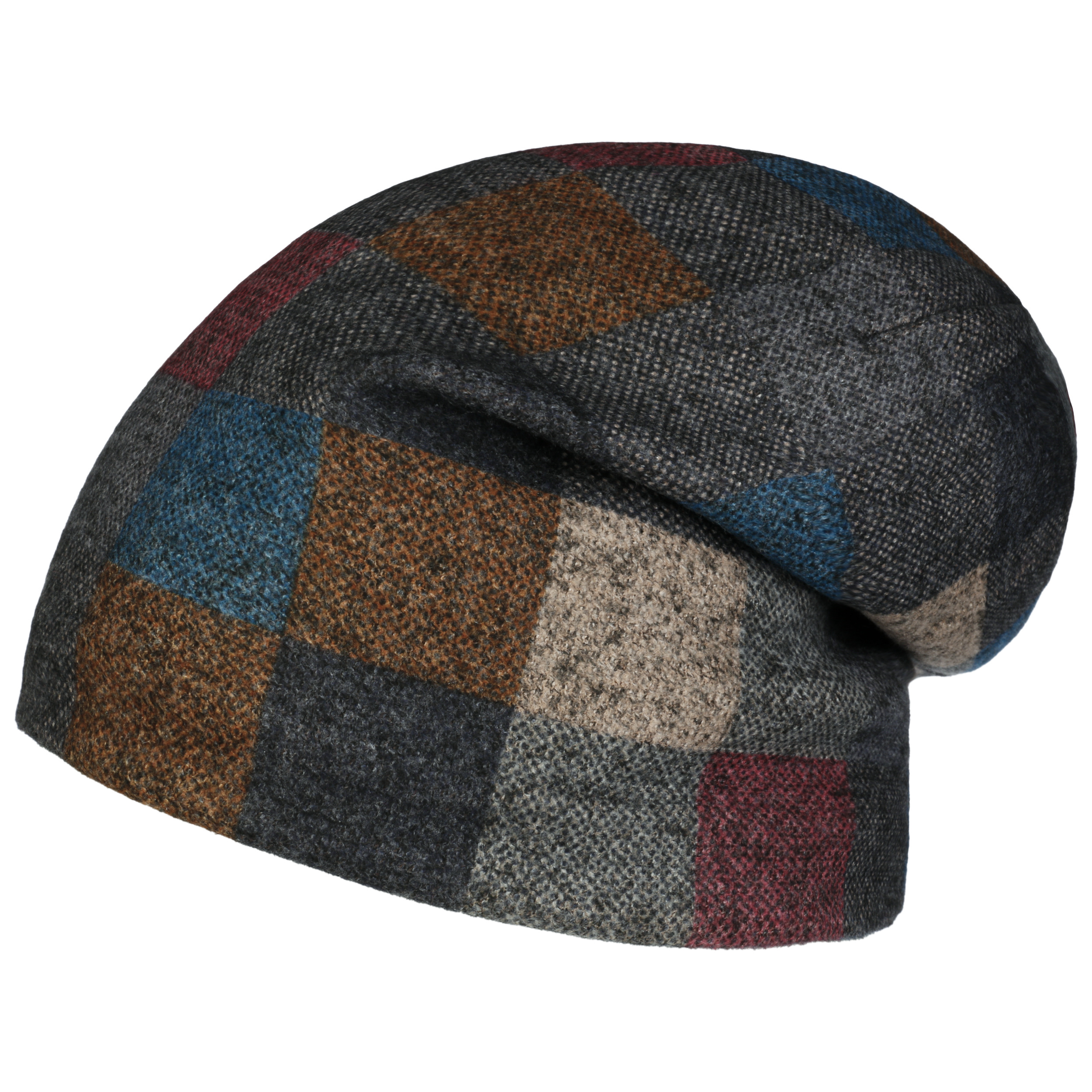 Patchwork Check Beanie Hat by Lipodo - 21,95