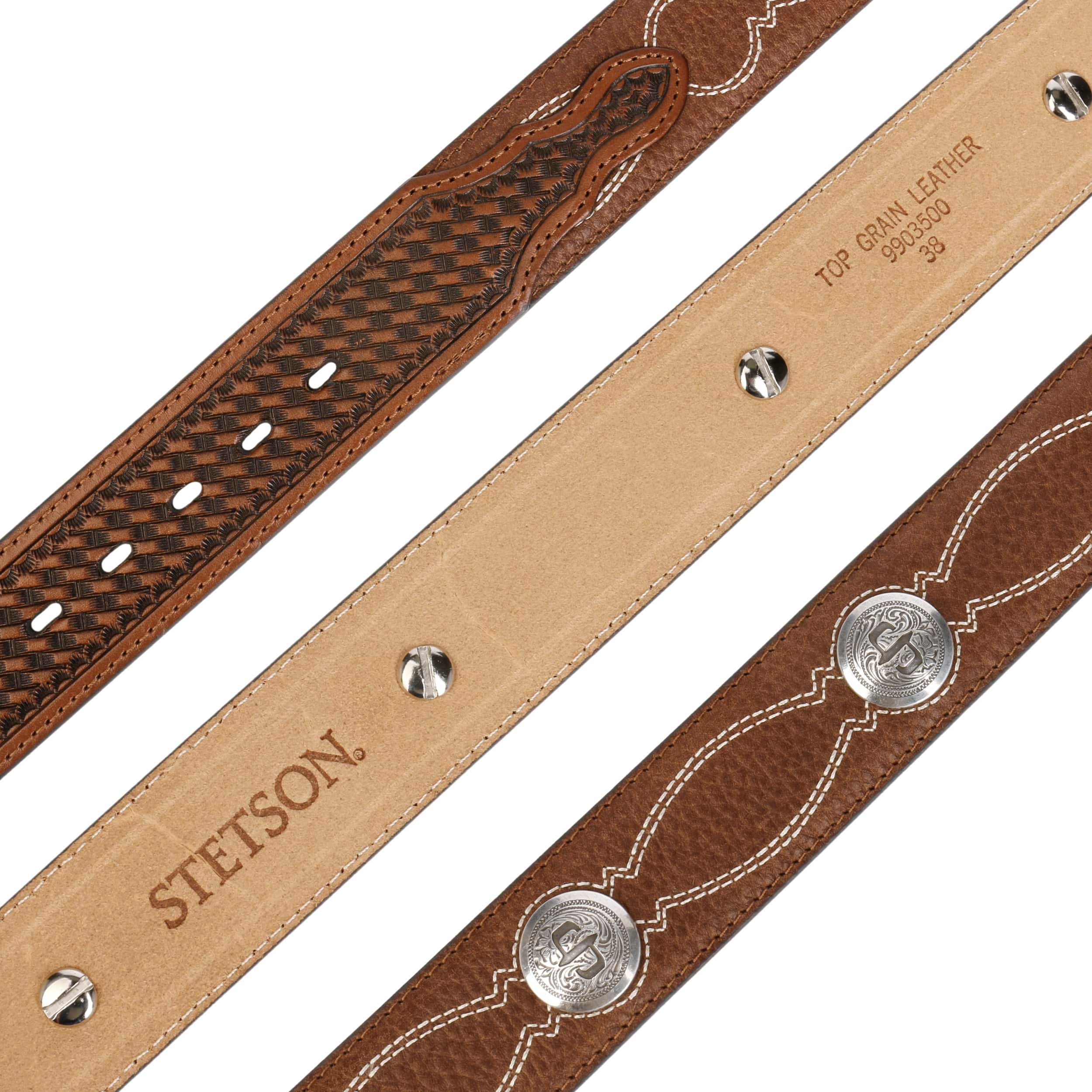 Pebble Basket Weave Leather Belt by Stetson - 145,95