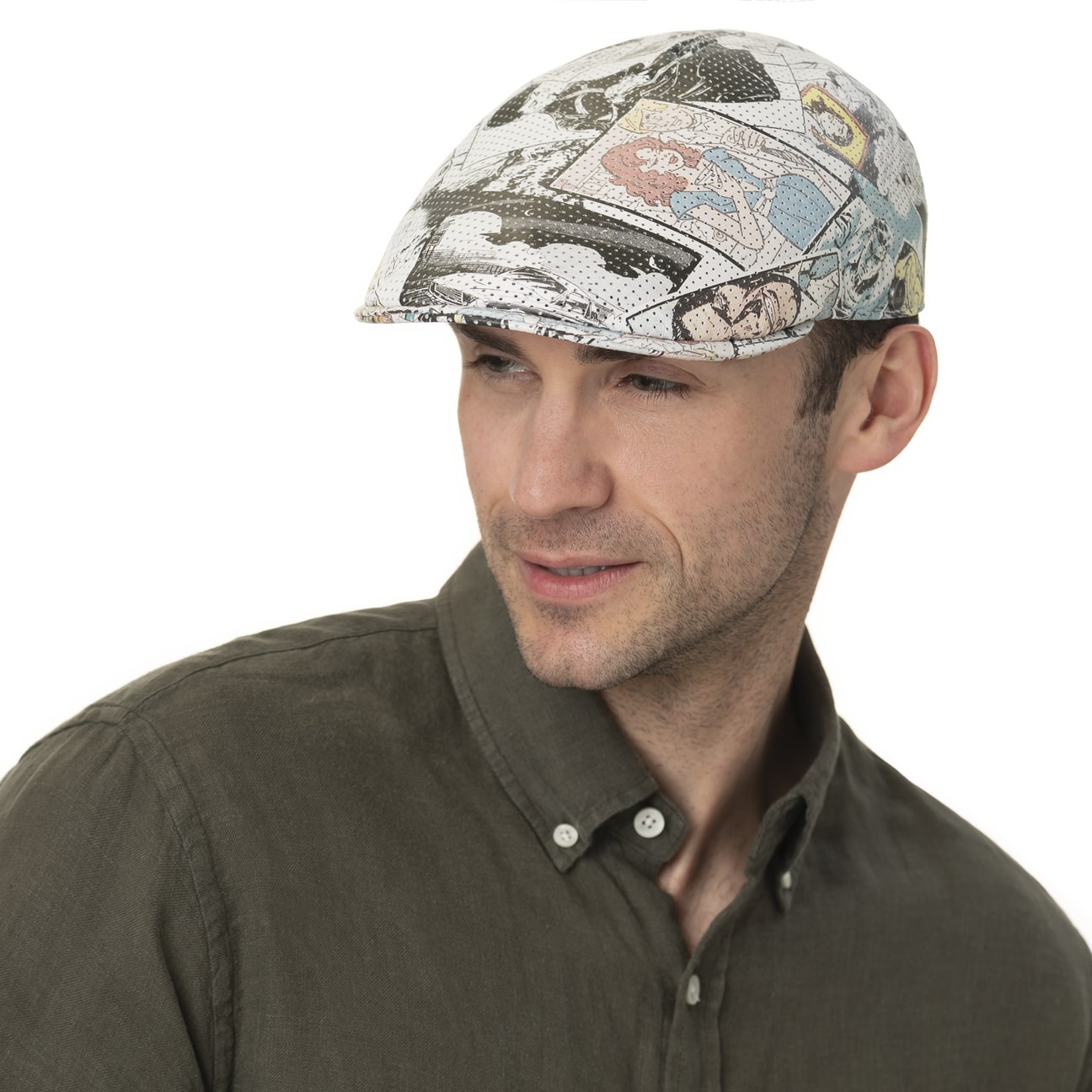 Perforated Comic Flat Cap by Lierys --> Shop Hats, Beanies & Caps ...