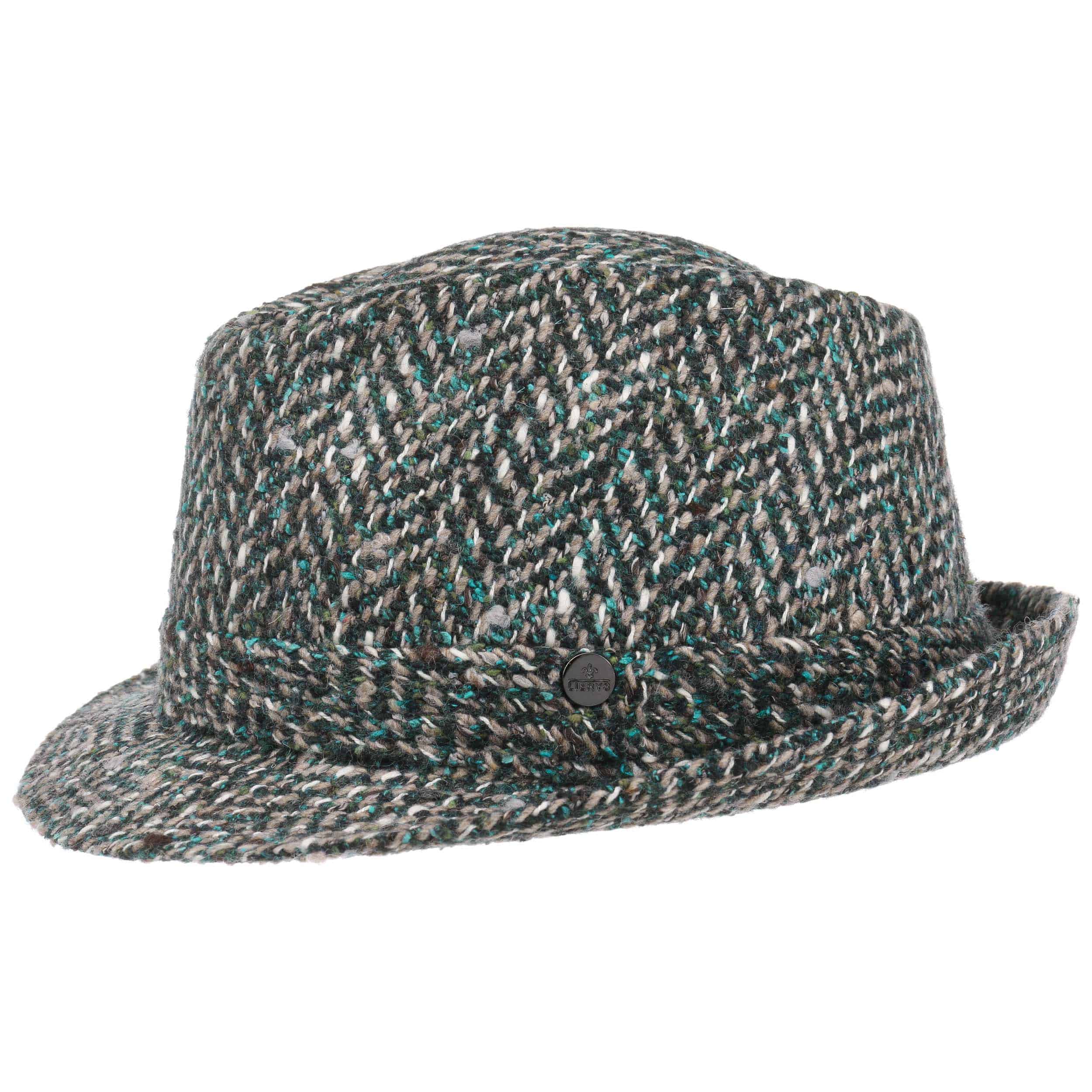 Petrol Spots Herringbone Trilby Hat by Lierys --> Shop Hats, Beanies ...