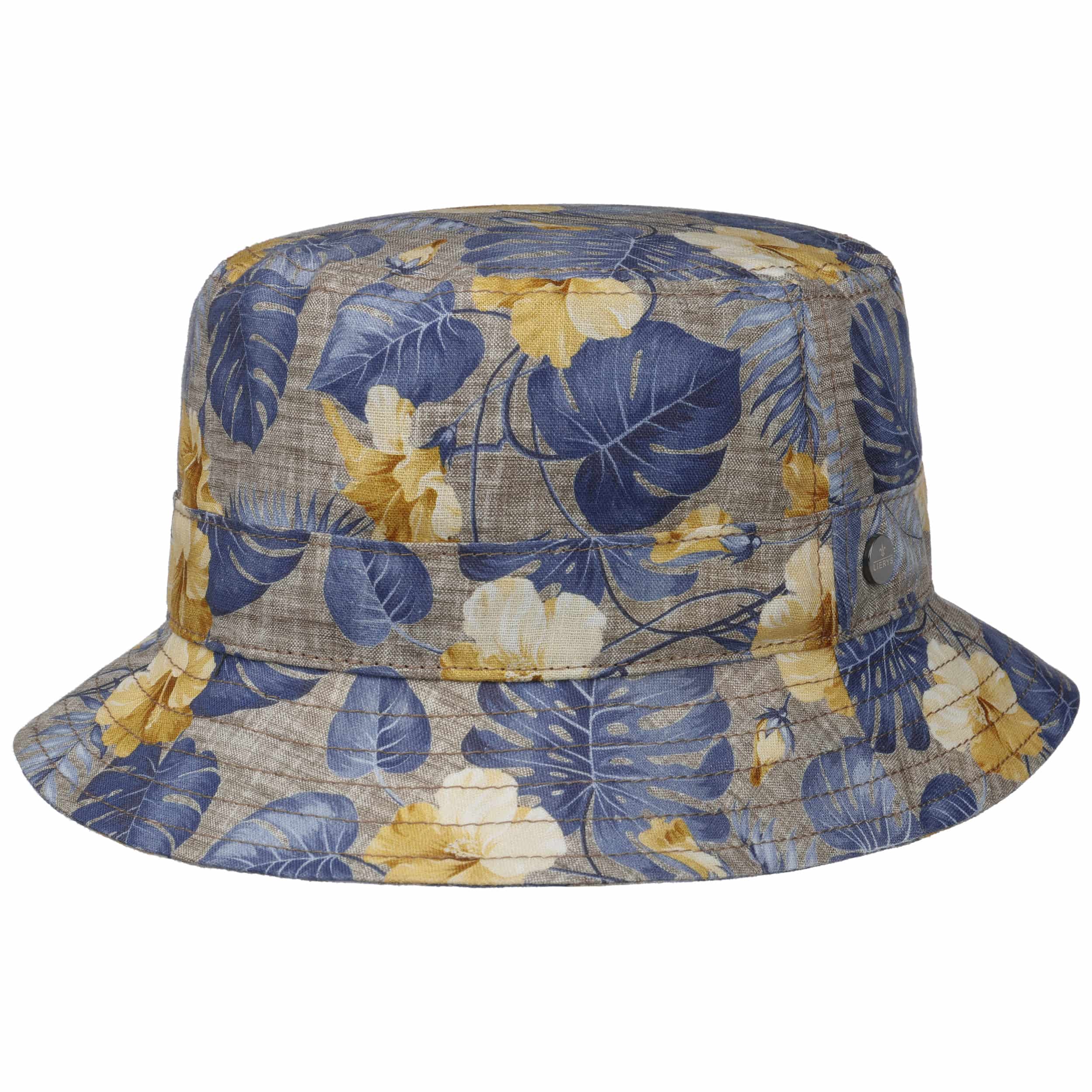 Printed Leaves Bucket Linen Hat by Lierys - 51,95