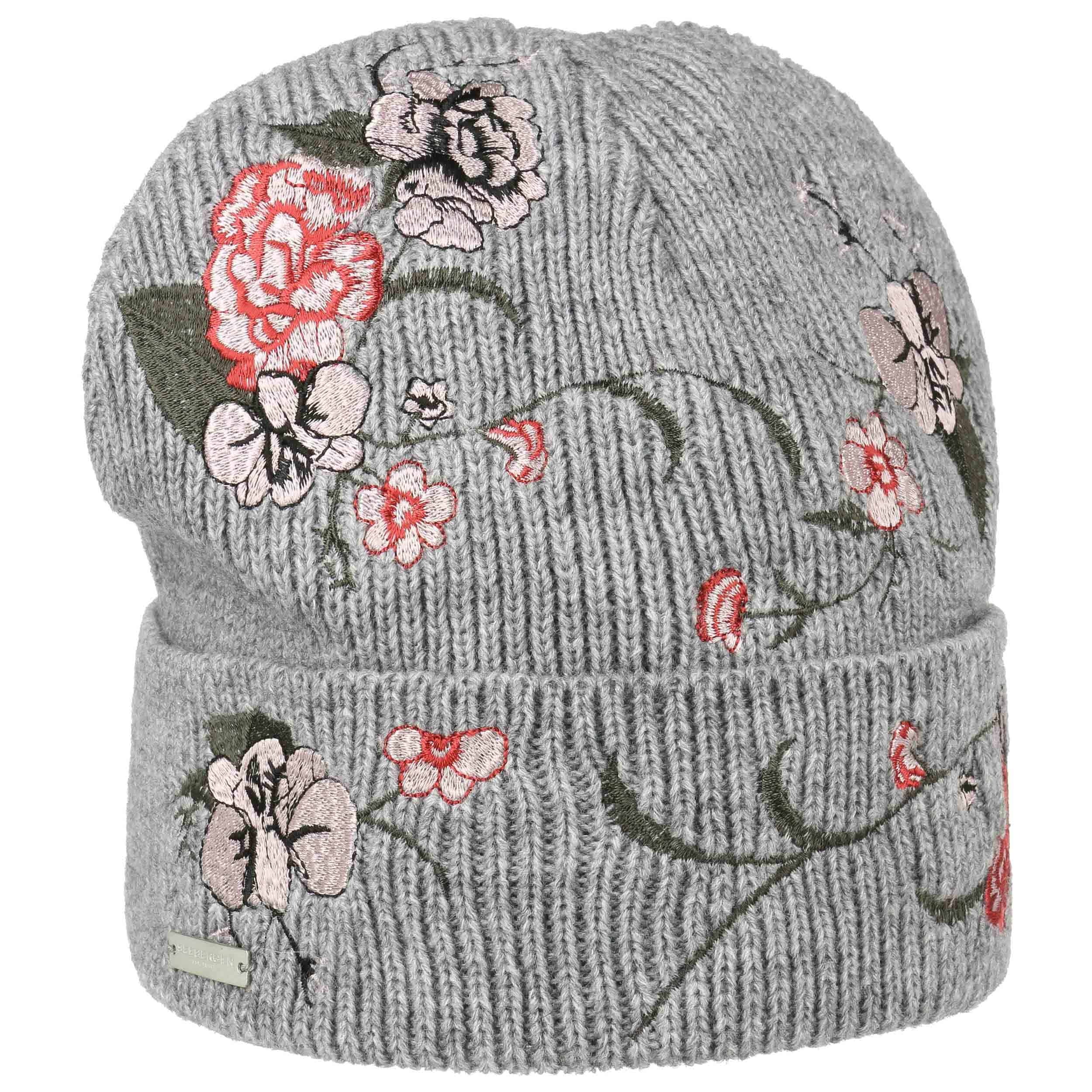 Rose Patch Knit Beanie by Seeberger - 32,95