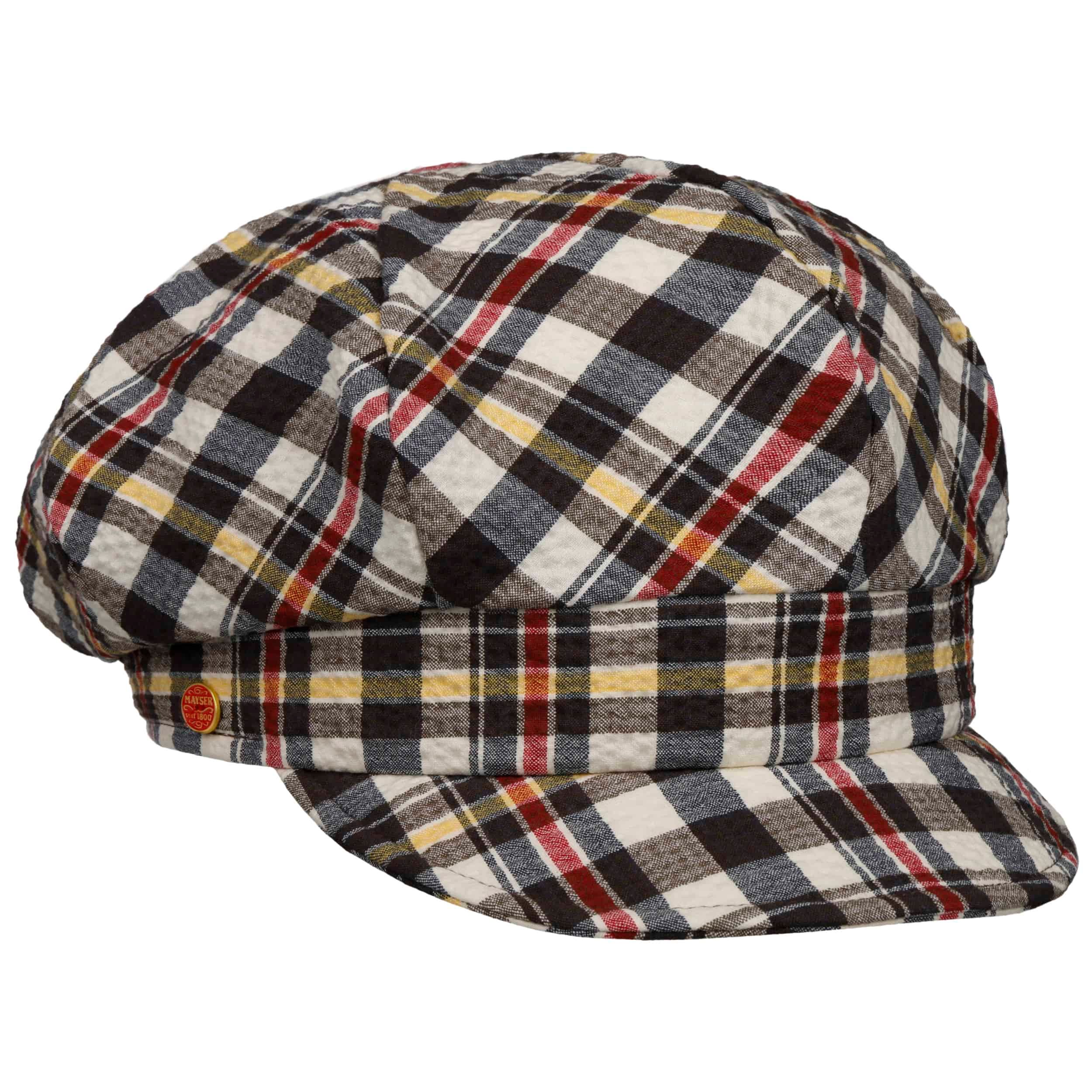 Seersucker Check Newsboy Cap by Mayser - 62,95