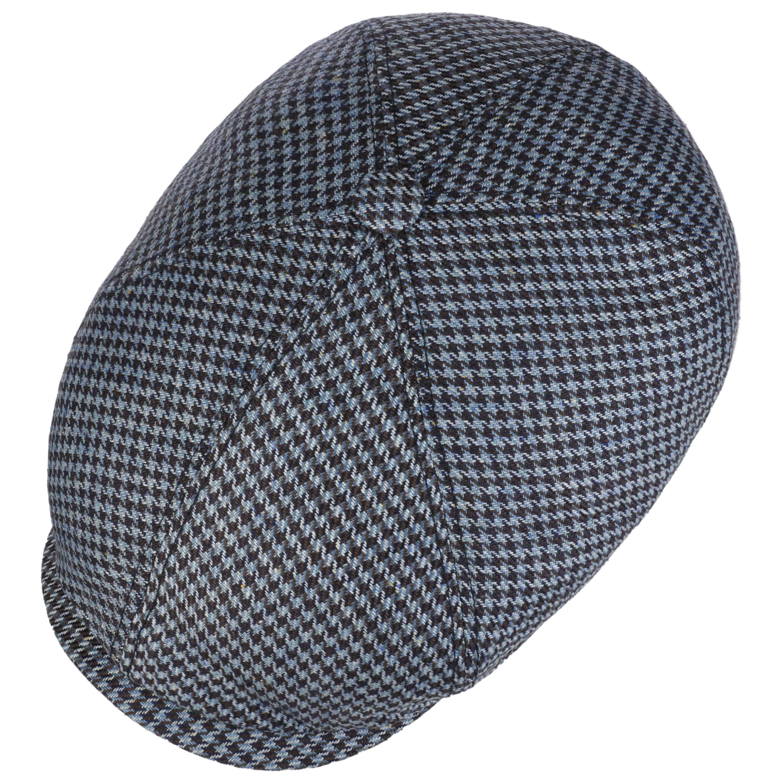 Silk Houndstooth Flat Cap by Stetson - 93,45