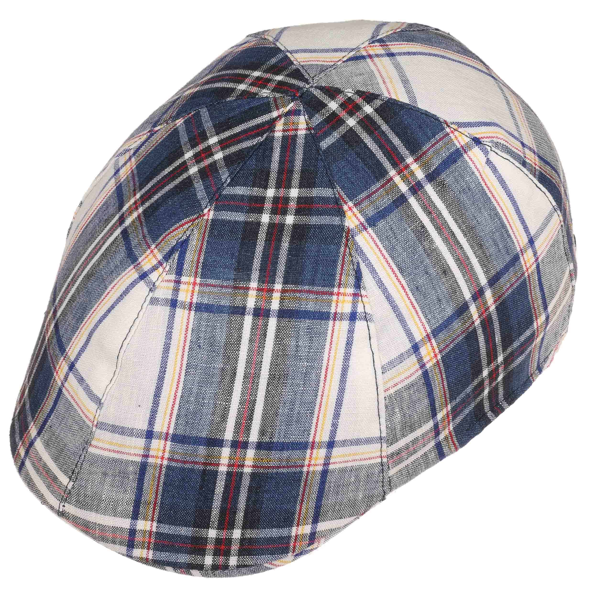 Spicchi Checks Linen Flat Cap by Lierys - 28,95