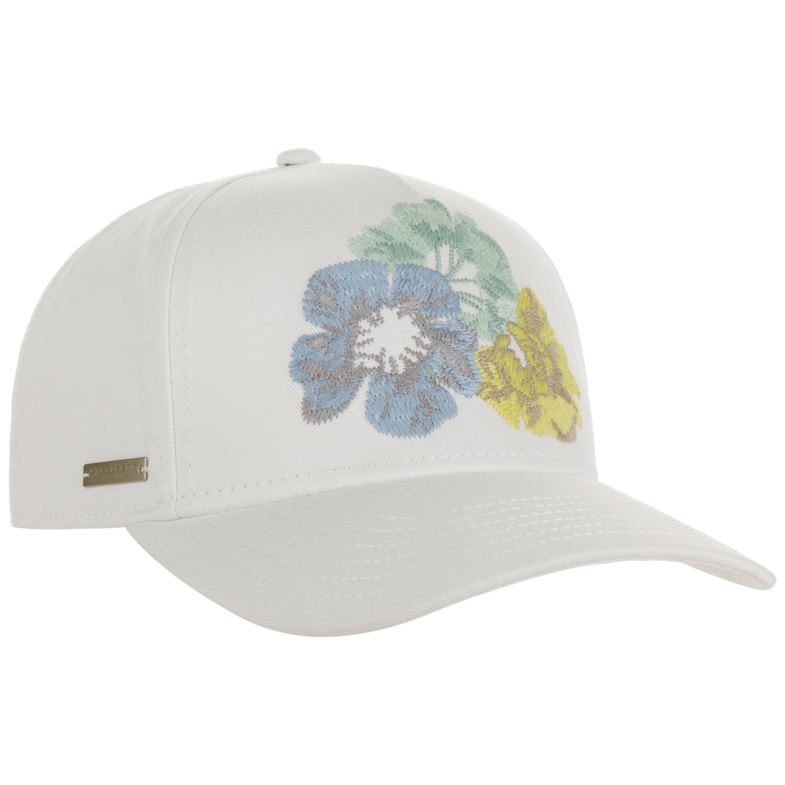 Stitched Flowers Cap by Seeberger --> Shop Hats, Beanies & Caps online ...