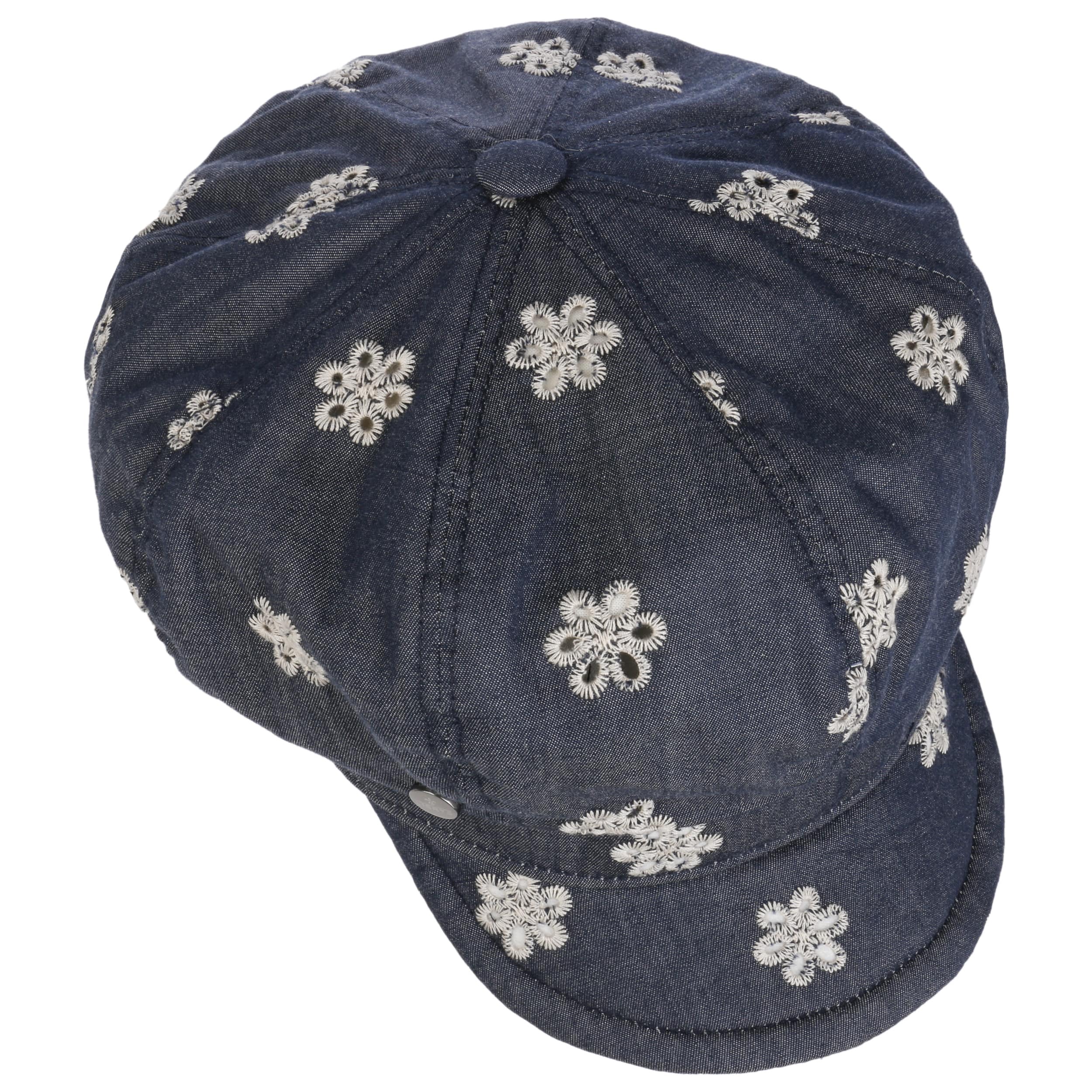 Stitched Flowers Cotton Newsboy Cap by Lierys --> Shop Hats, Beanies ...