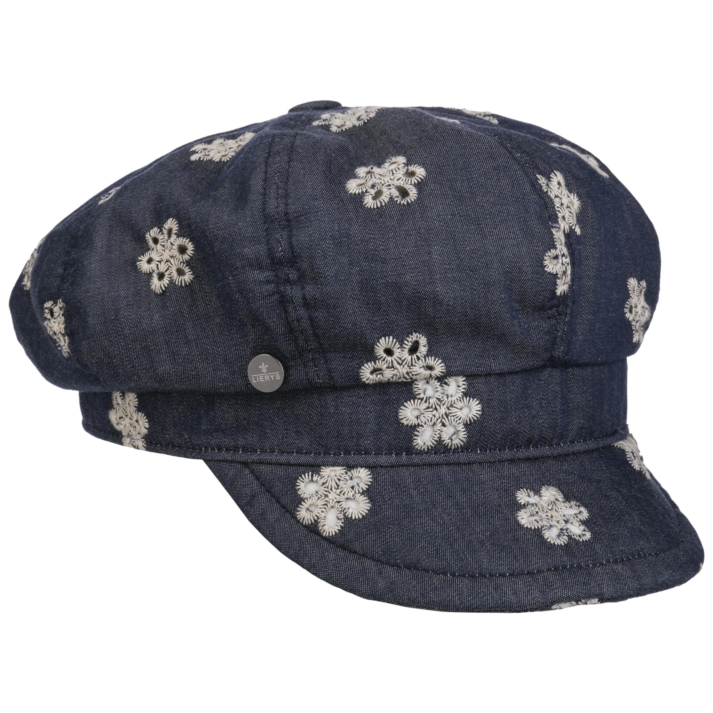 Stitched Flowers Cotton Newsboy Cap by Lierys --> Shop Hats, Beanies ...