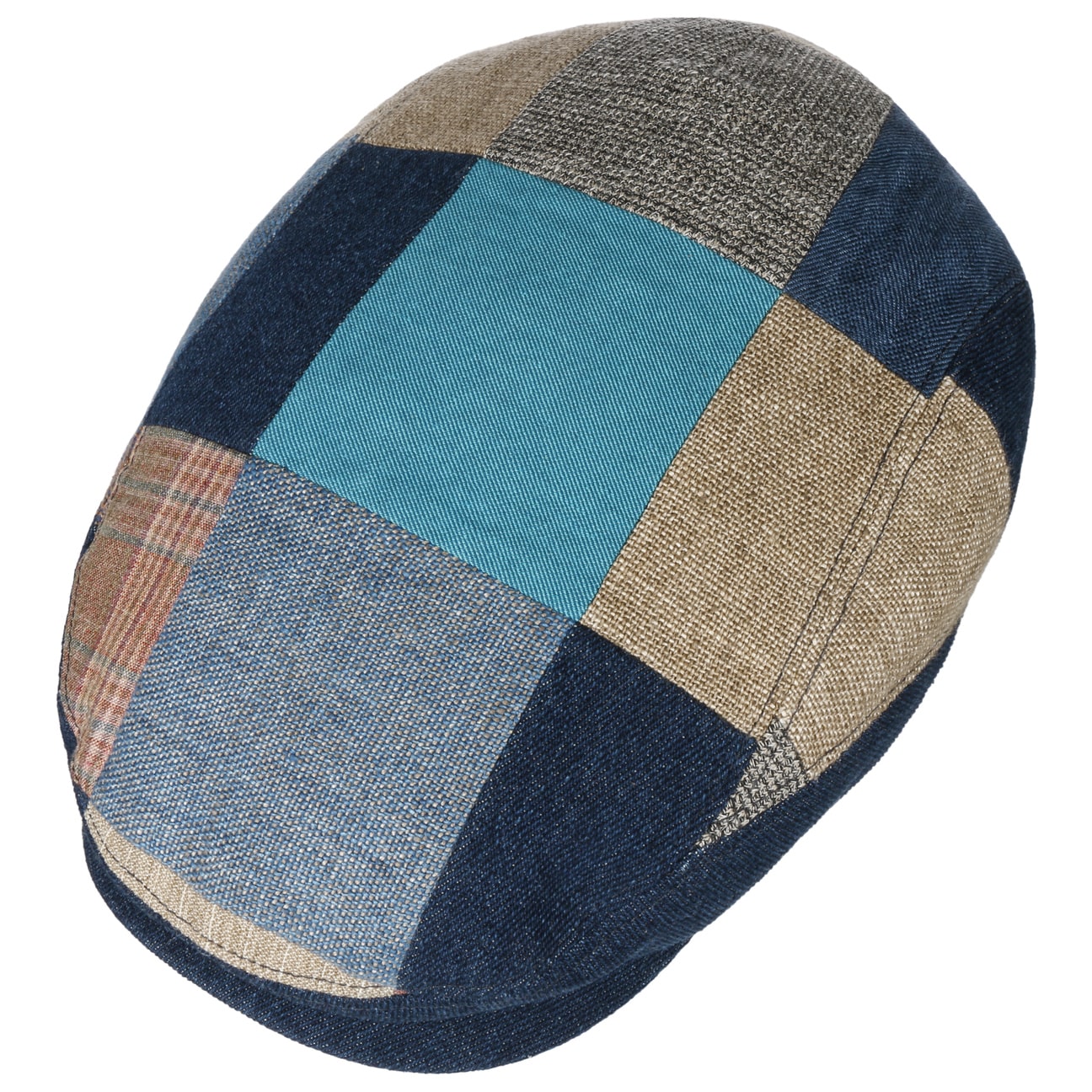 Summer Patchwork Driver Flat Cap by Stetson - 68,25
