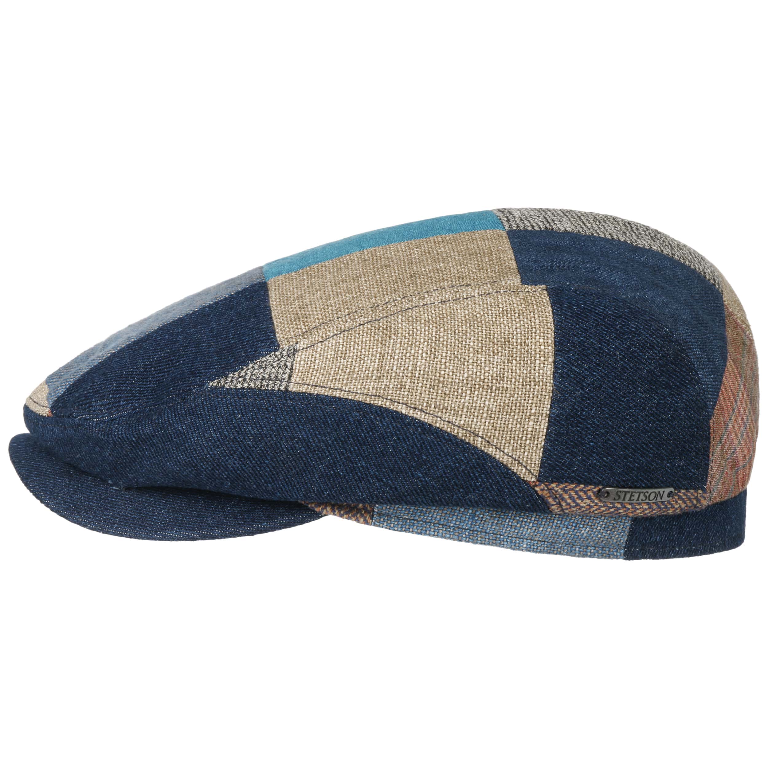 Summer Patchwork Driver Flat Cap by Stetson - 68,25