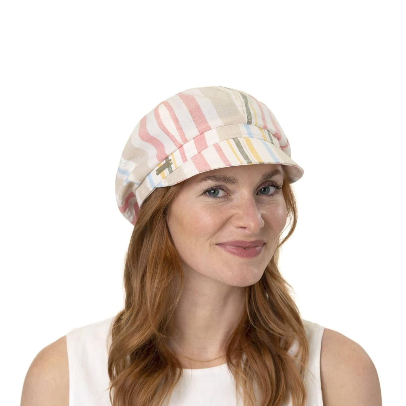 Summer Stripes Newsboy Cap by Seeberger - 42,95