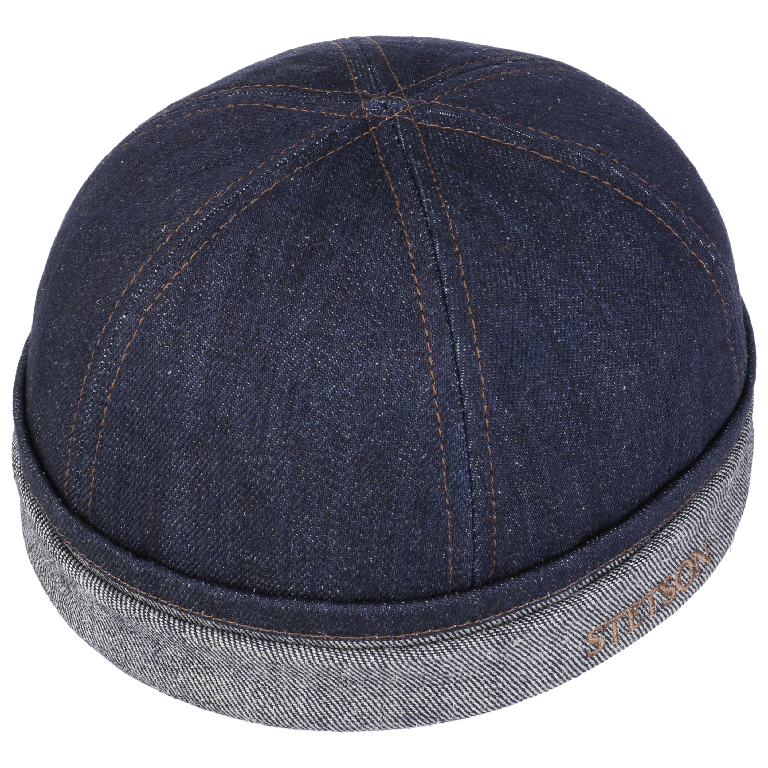Sustainable Denim Skull Docker Hat by Stetson - 99,00