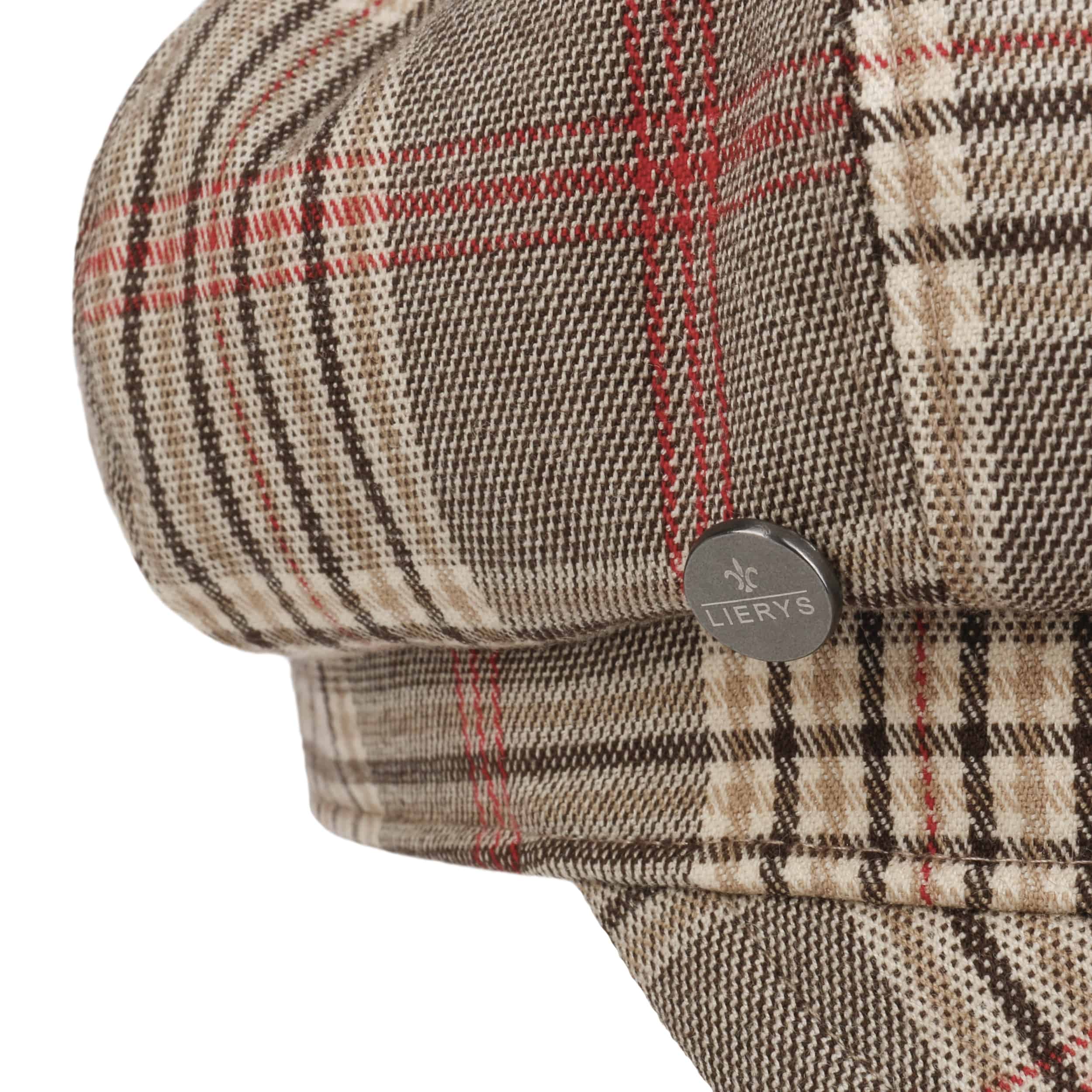 Tarragona Check Newsboy Cap by Lierys --> Shop Hats, Beanies & Caps online Hatshopping
